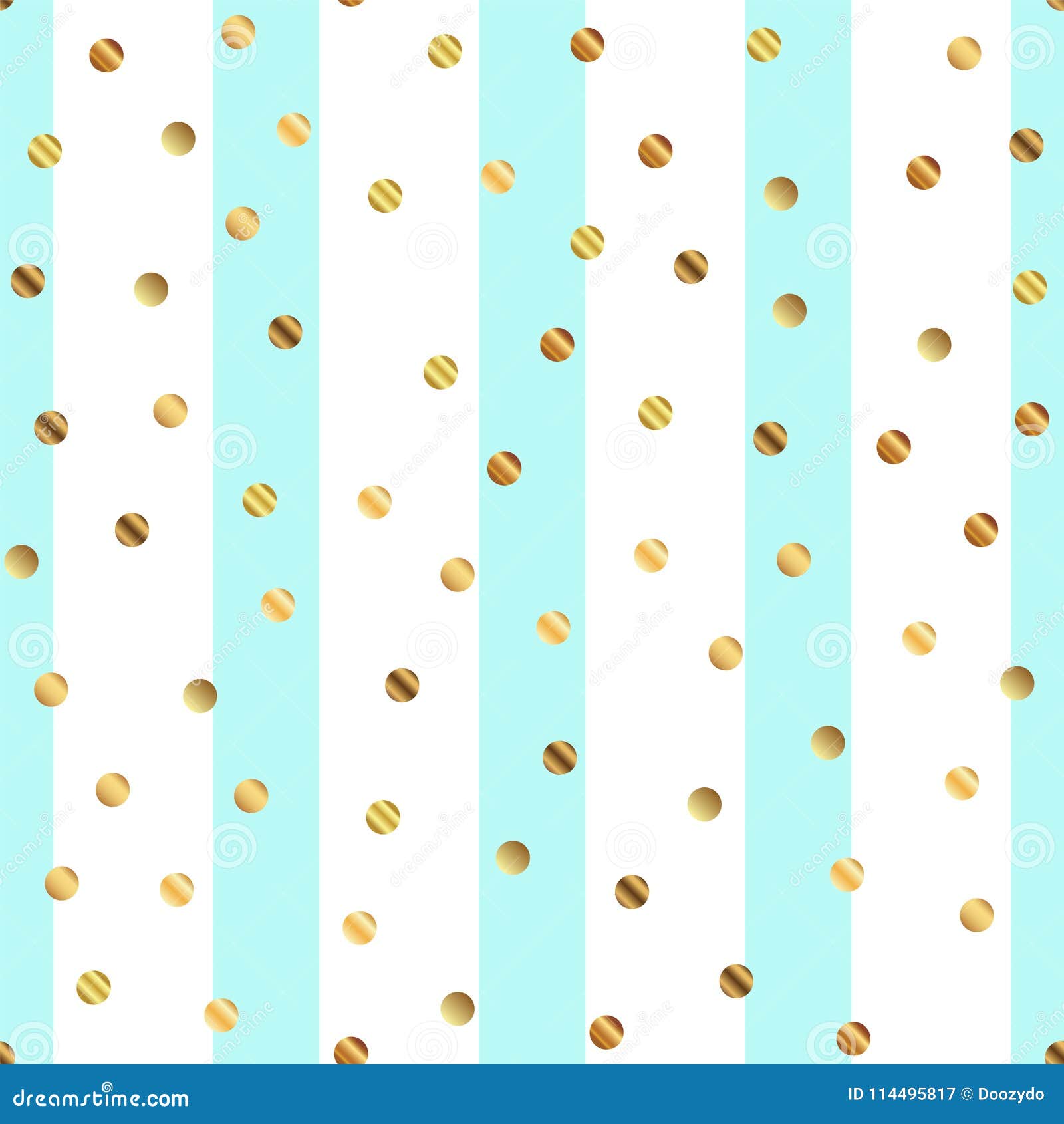 Golden Dots Pattern on Blue Striped Background. Stock Vector ...