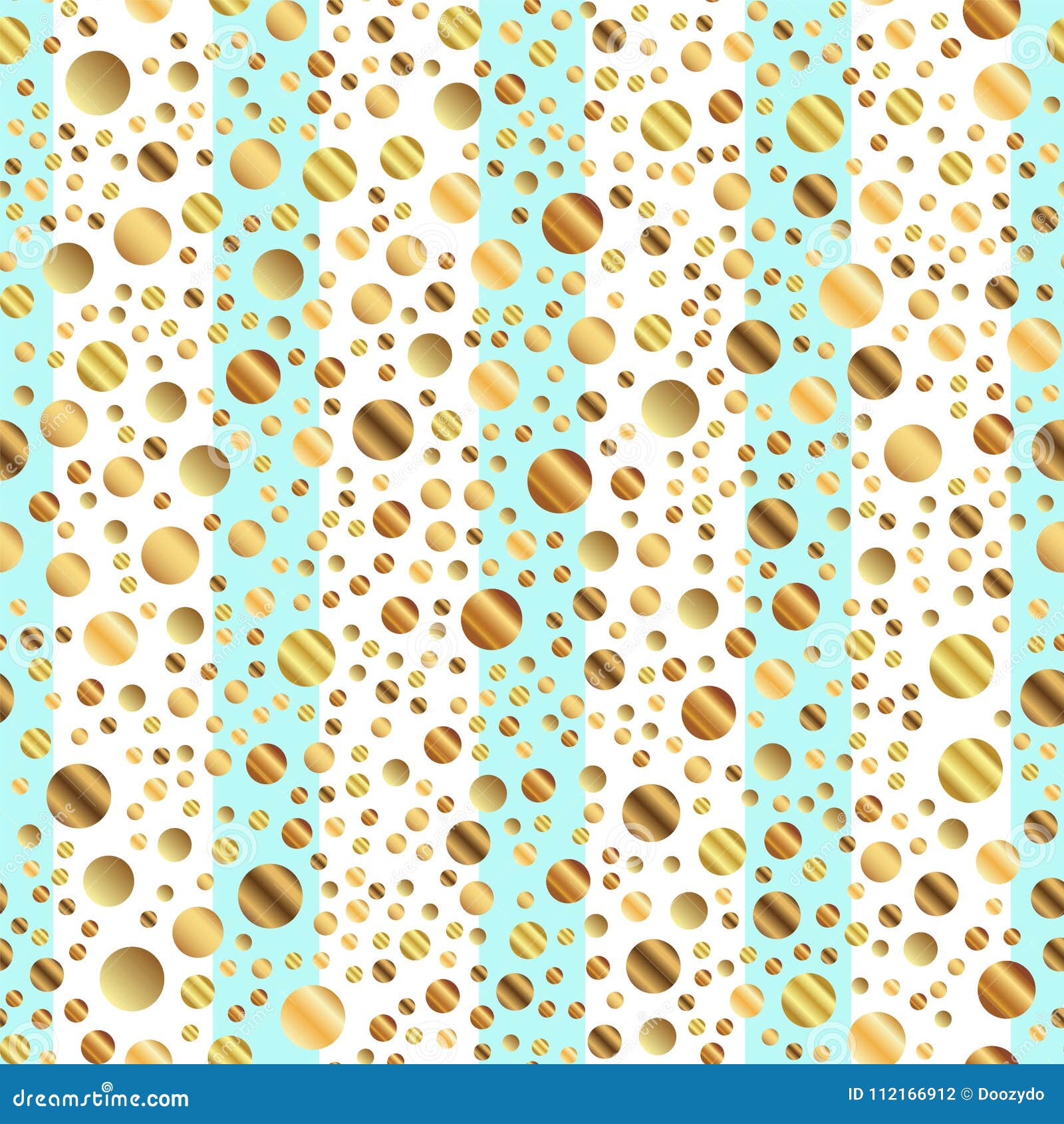 Golden Dots Pattern on Blue Striped Background. Stock Vector ...