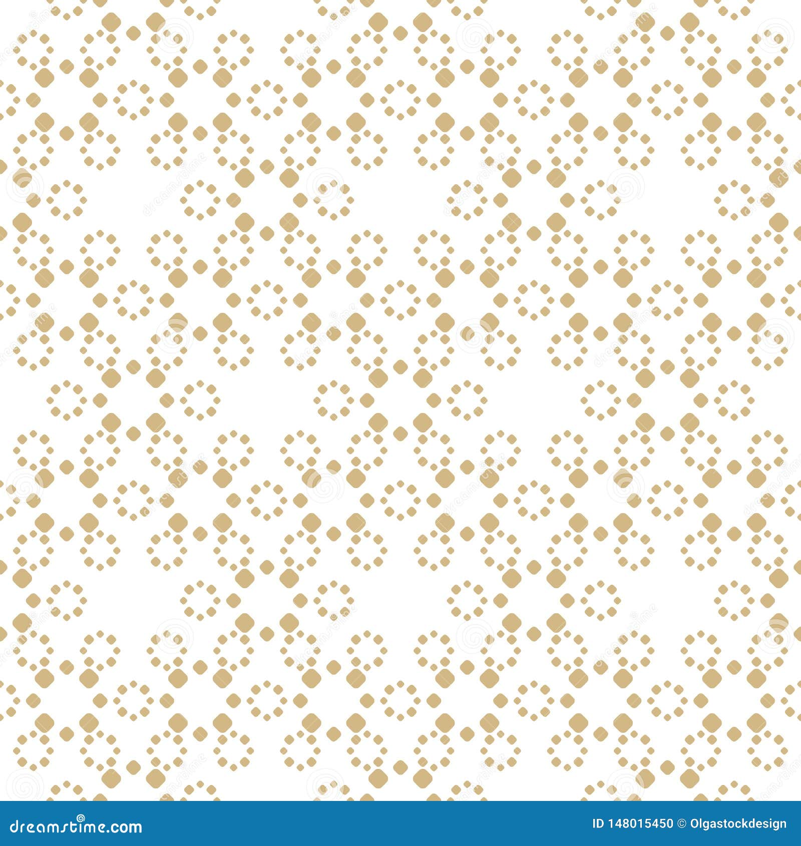 Golden Dots Pattern. Vector Abstract Seamless Background with Small ...