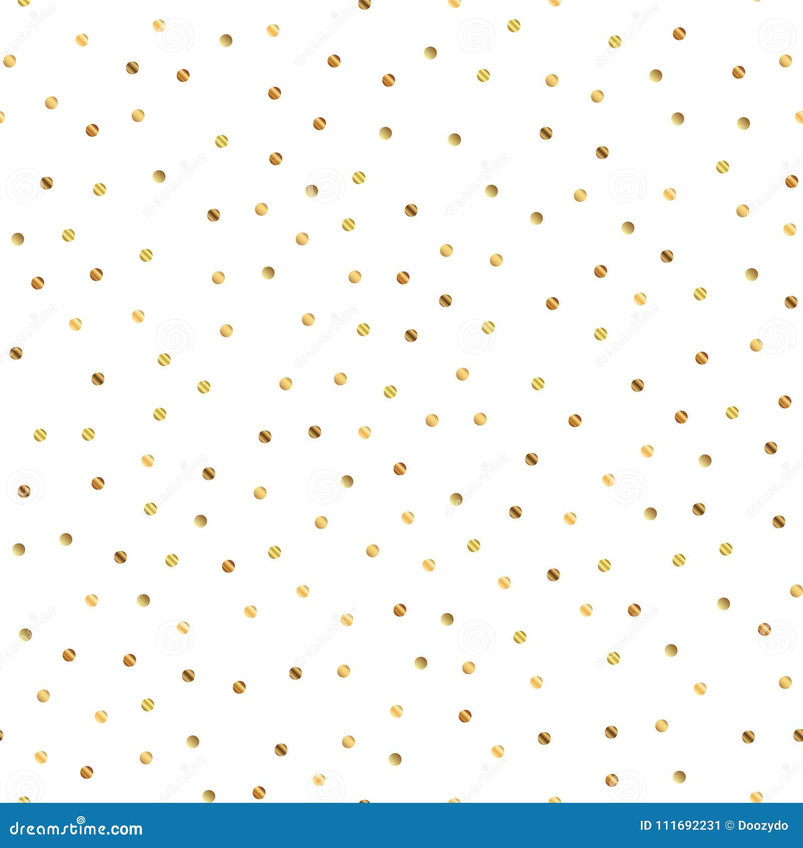 Golden Dots Pattern on White Background. Stock Vector - Illustration of ...