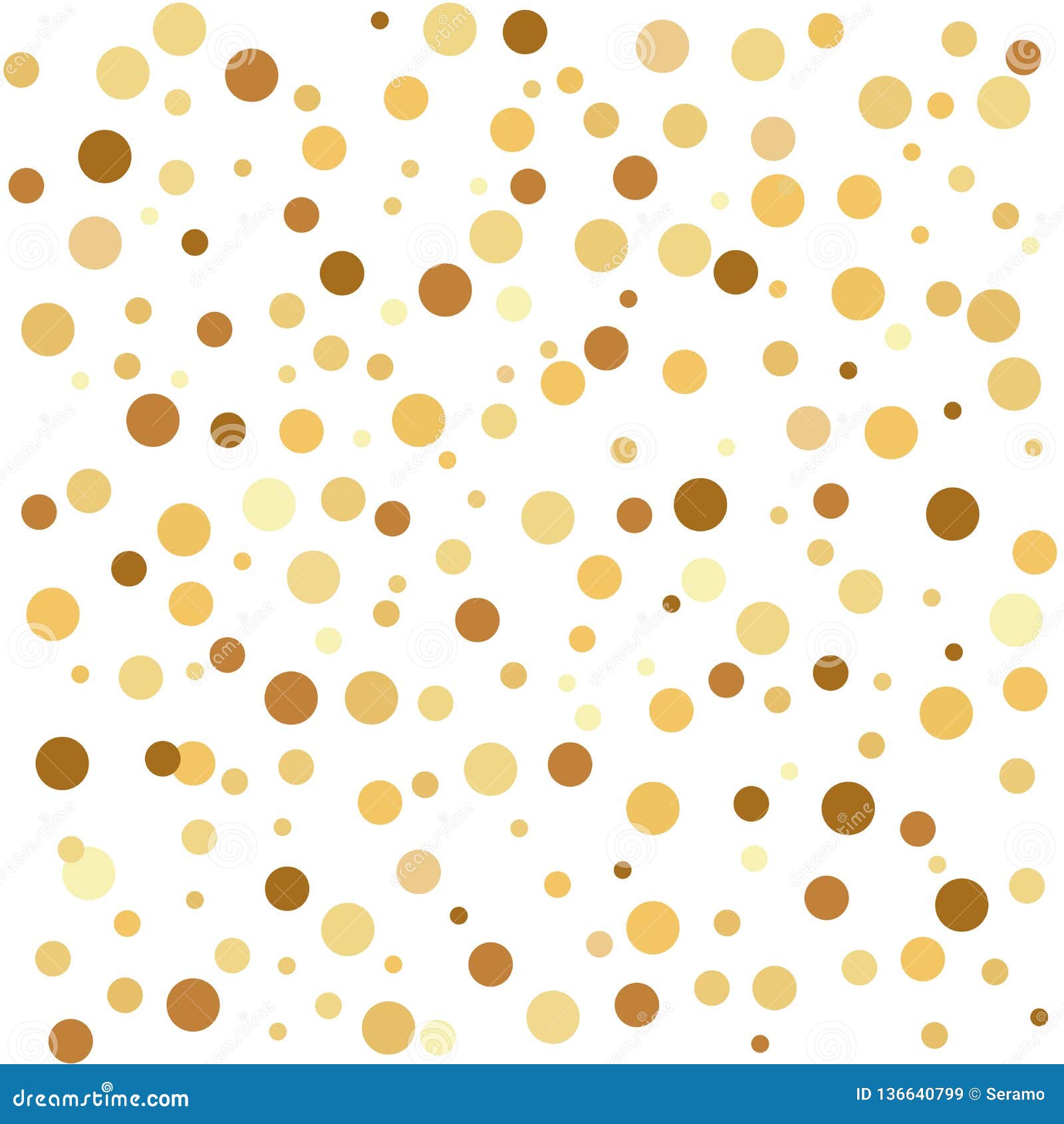 Golden dots on white stock vector. Illustration of beige - 136640799