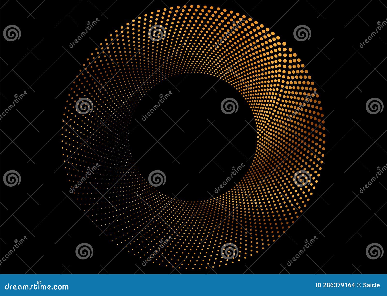 Golden Dotted Linear Circle Shape Abstract Geometric Background Stock ...