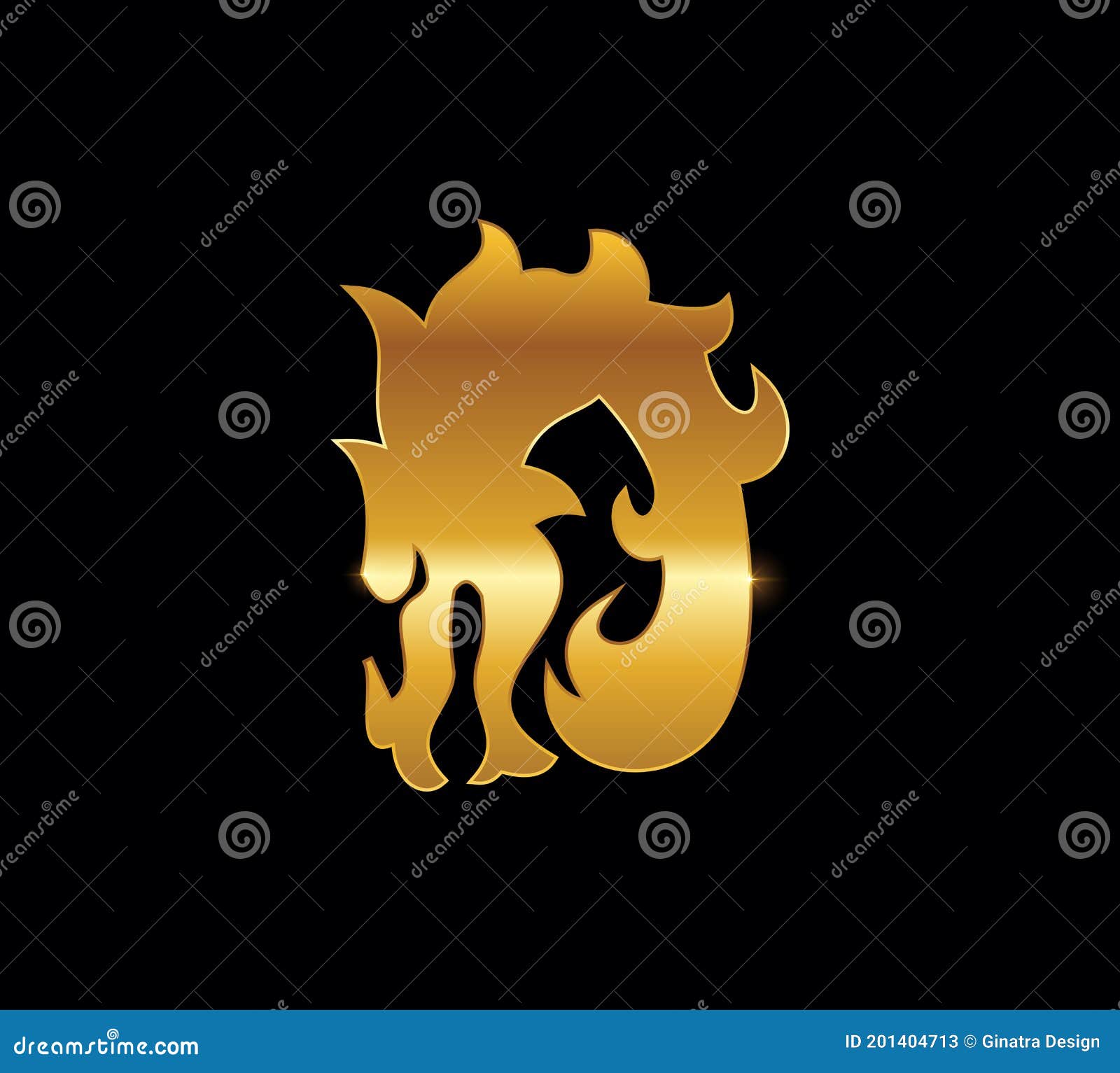 Golden Dragon Monogram Letter D Stock Vector - Illustration of elegant ...