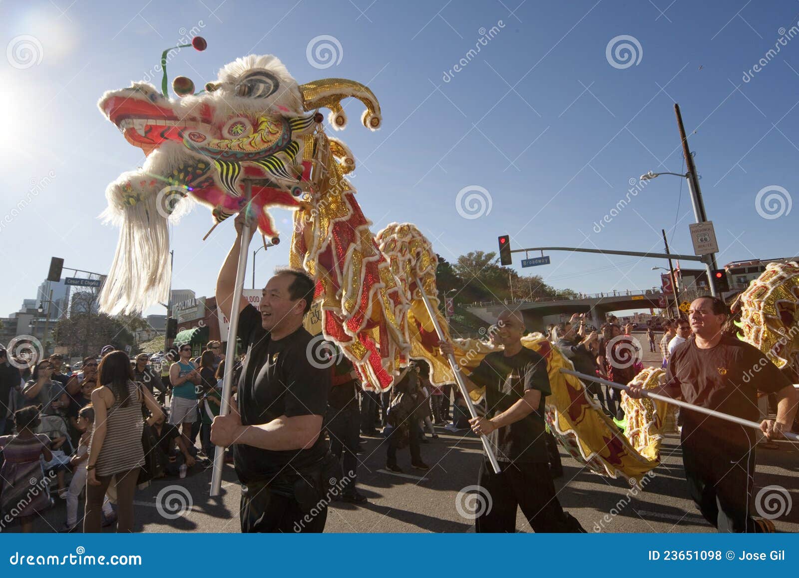 Golden Dragon Parade Dragon Dancers Editorial Stock Photo - Image of ...