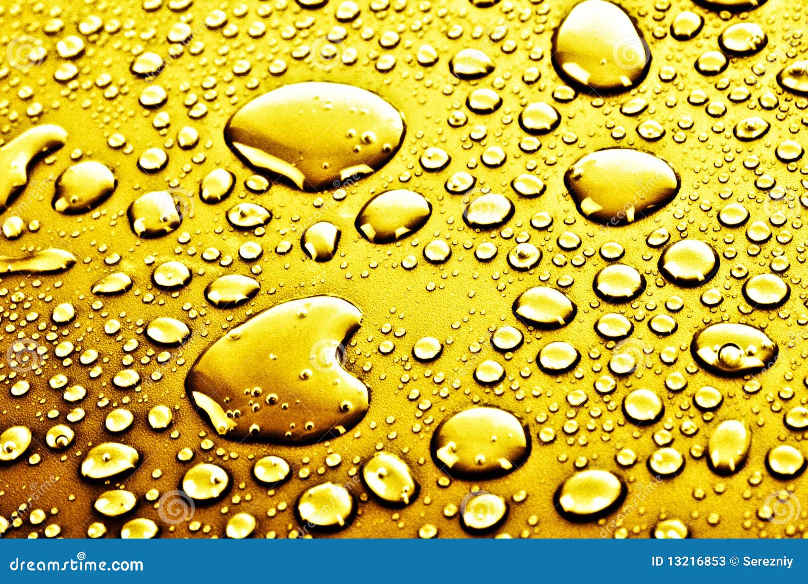 Golden drops of water stock image. Image of background - 13216853