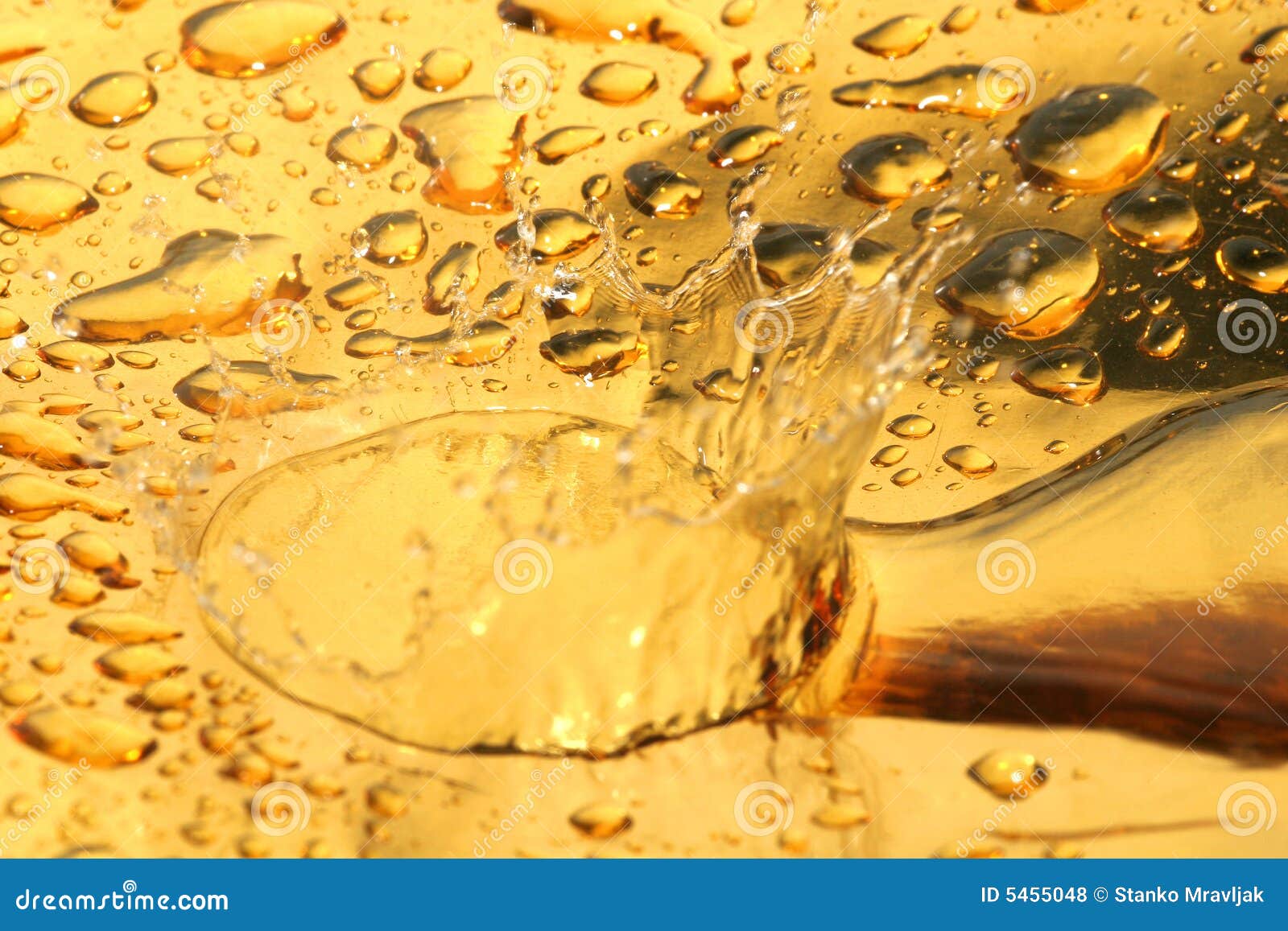 Golden drops of water stock photo. Image of abstract, water - 5455048