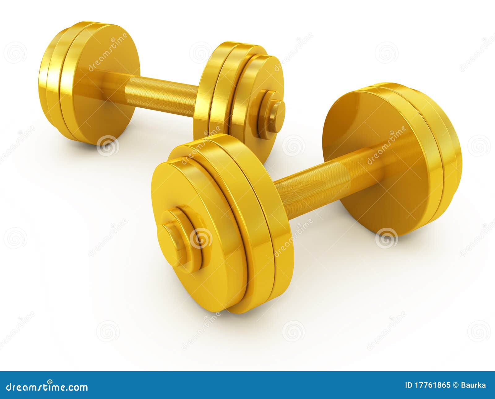 Golden dumbbells stock illustration. Illustration of weightlifting ...