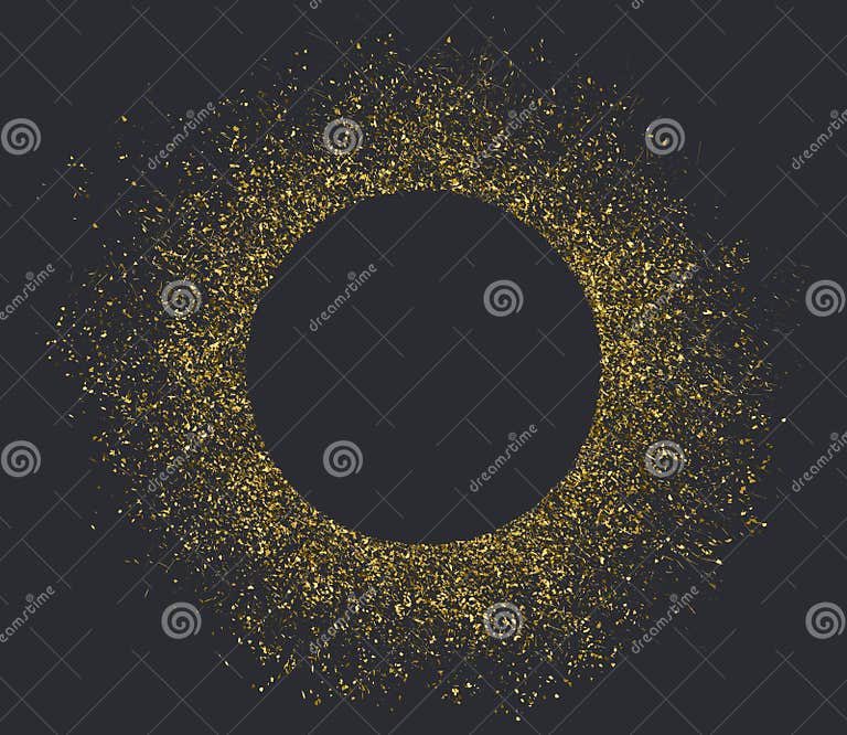 Golden Dust Circle stock vector. Illustration of design - 99997774