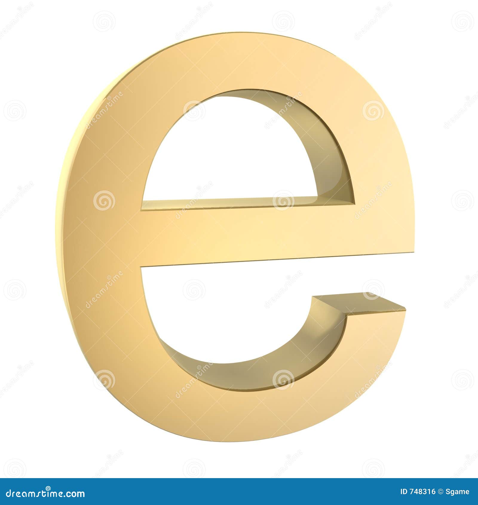 Golden e stock illustration. Illustration of electronic - 748316