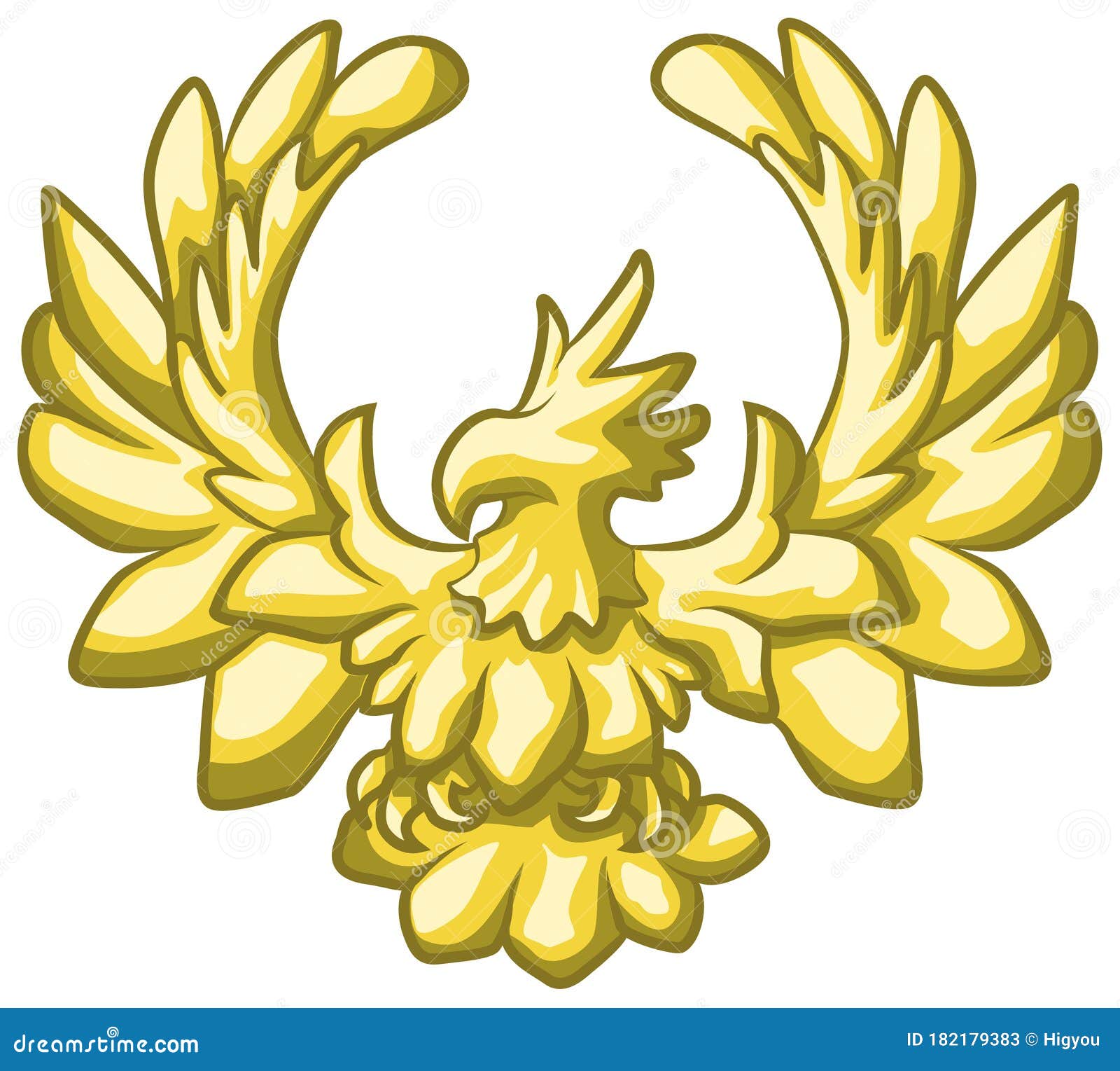 Golden Eagle Cartoon Emblem Stock Vector - Illustration of eagle, white ...
