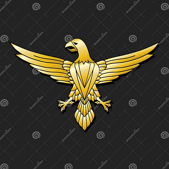 Golden Eagle - emblem stock vector. Illustration of golden - 85210257