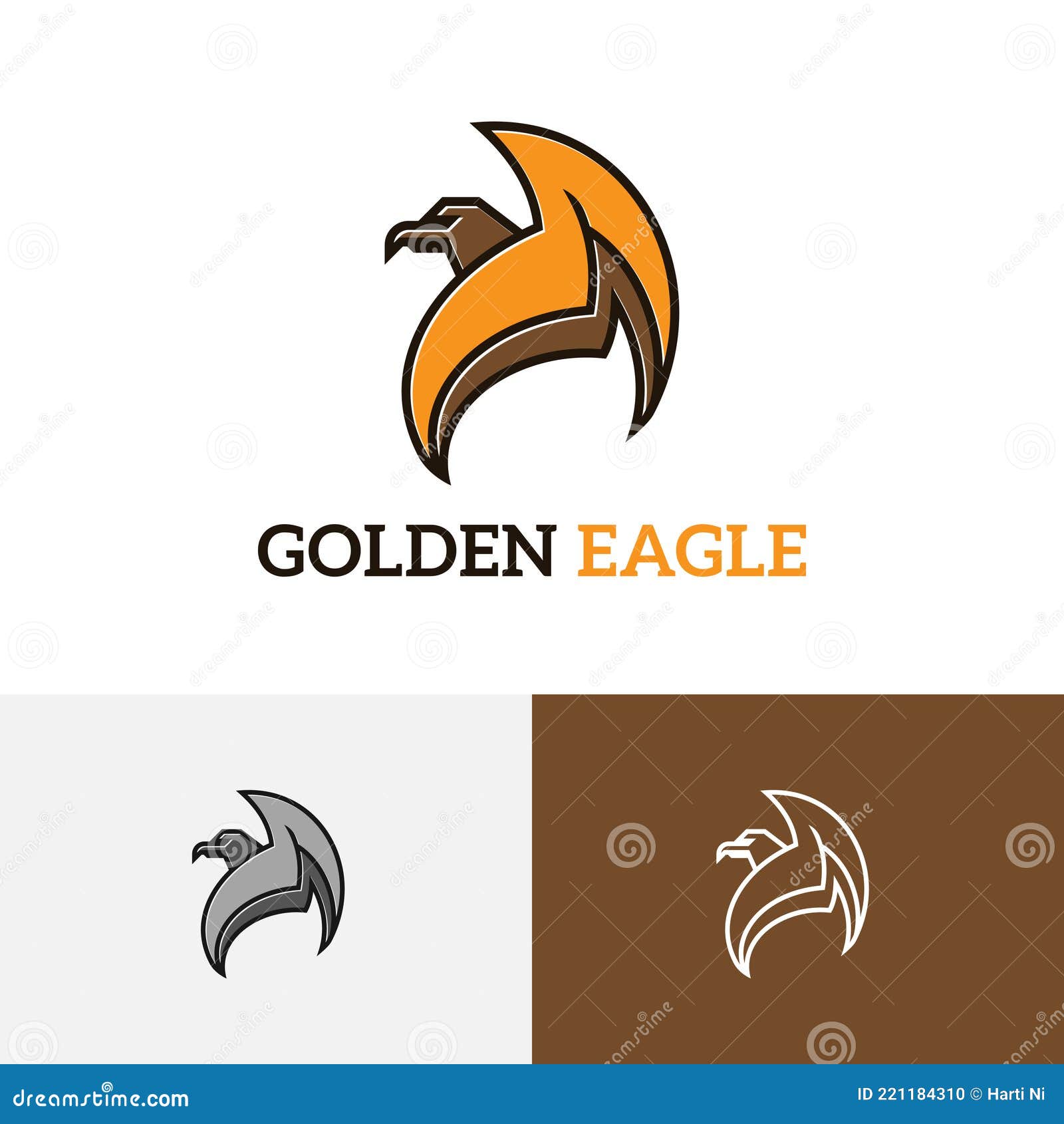 Falcon Golden Ratio Logo Icon Cartoon Vector | CartoonDealer.com #104101581