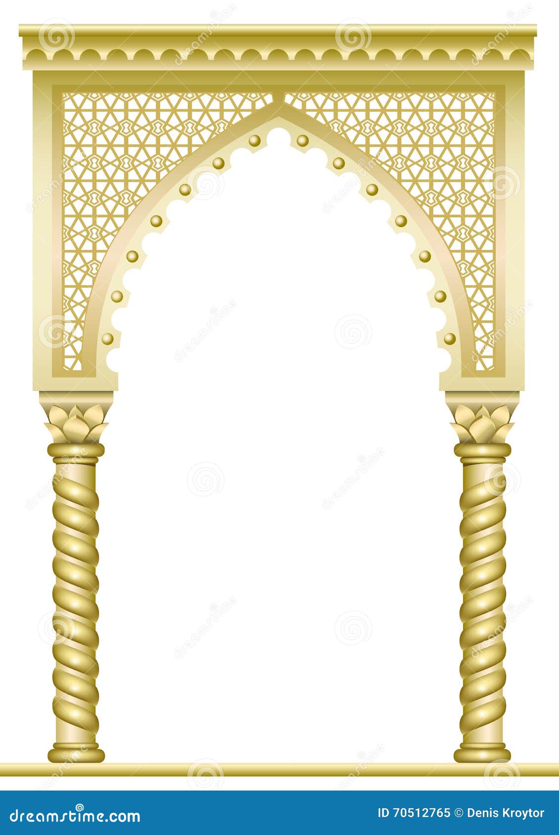 Golden East Arch Cartoon Vector | CartoonDealer.com #70512765