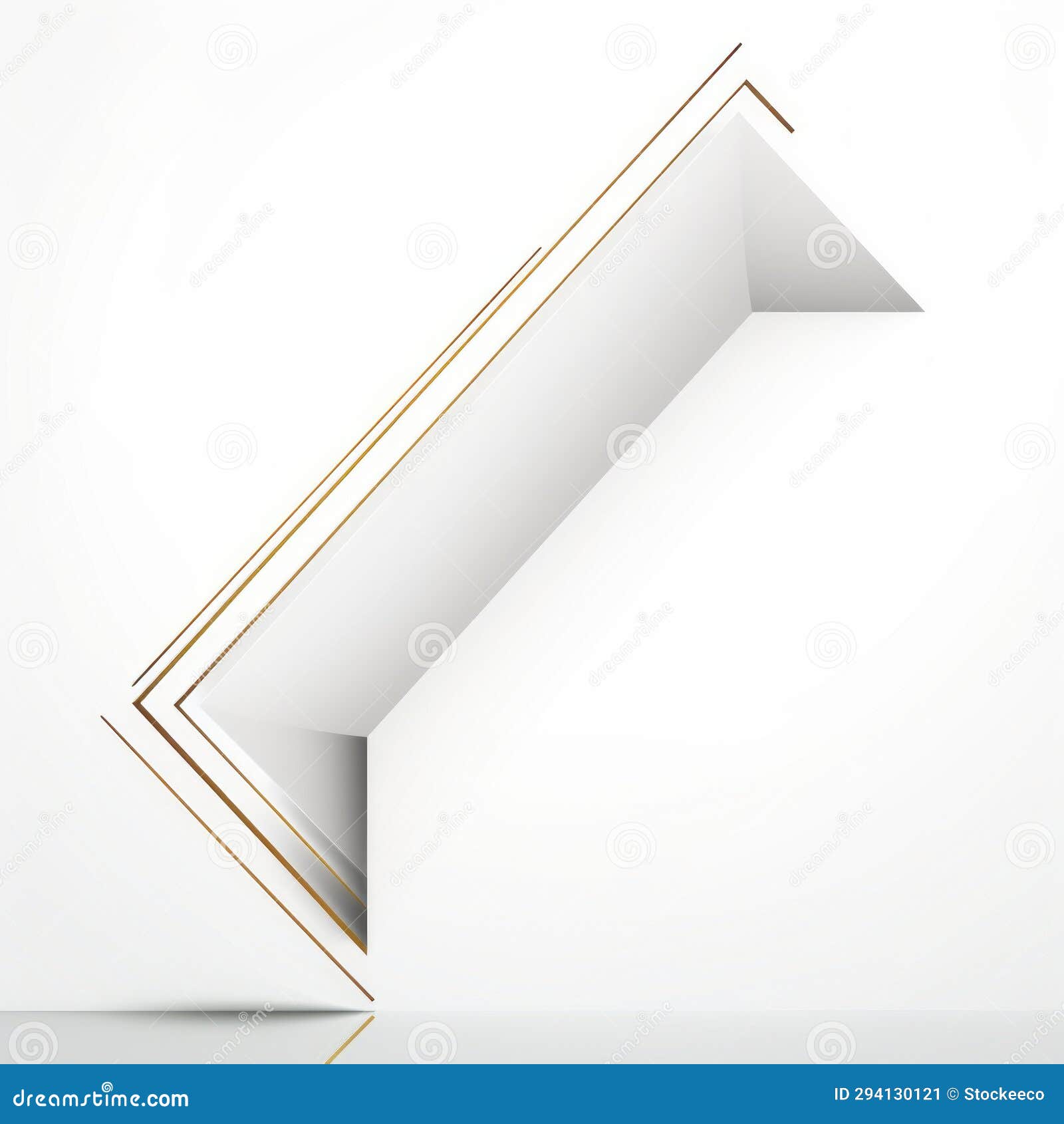 Golden Edged Arrow: a Pared-down Abstraction Corner Design Element ...