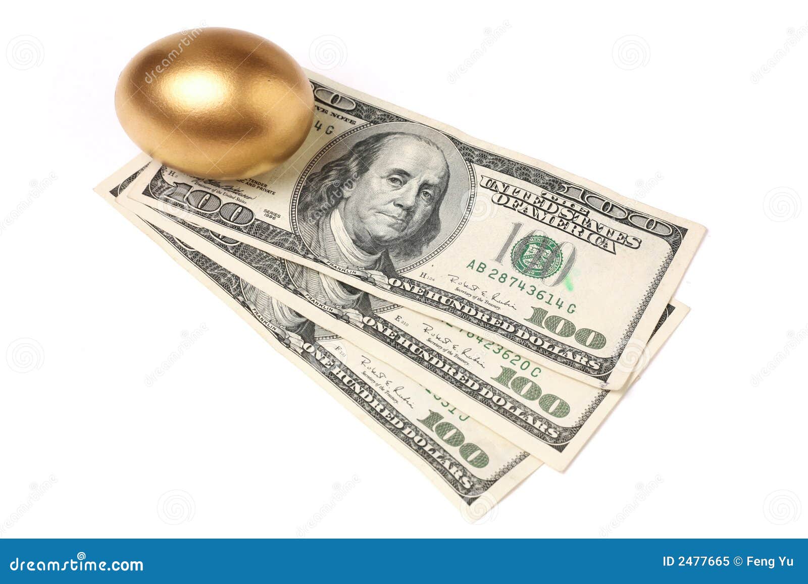 Golden egg and dollars stock image. Image of successful - 2477665