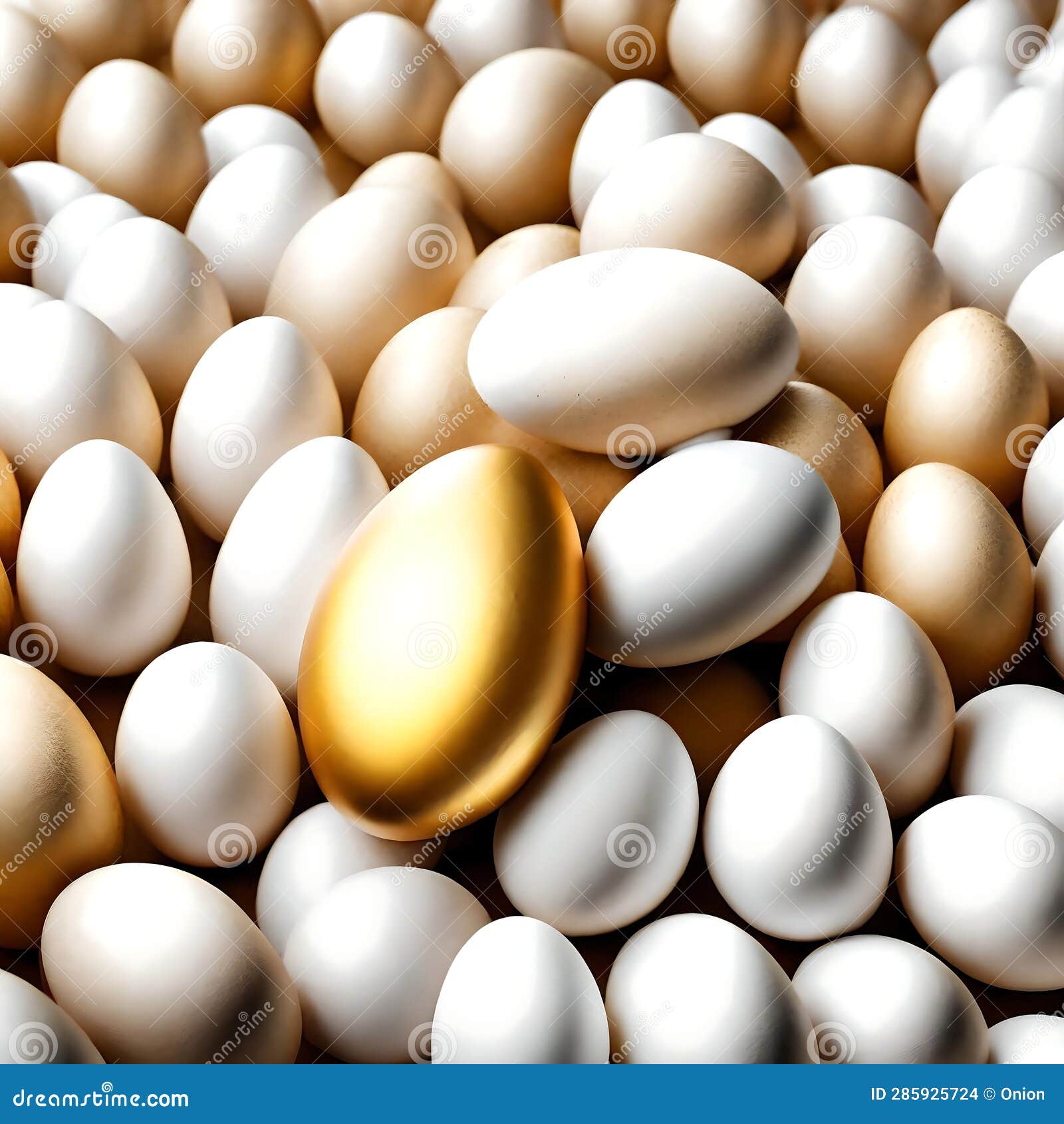 Golden Egg among Regular Eggs - Ai Generated Image Stock Illustration - Illustration of produce ...