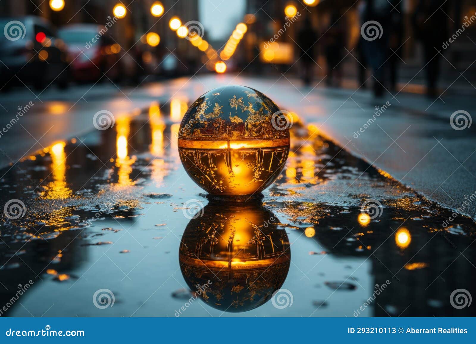A Golden Egg Sitting in the Middle of a Puddle Stock Illustration ...