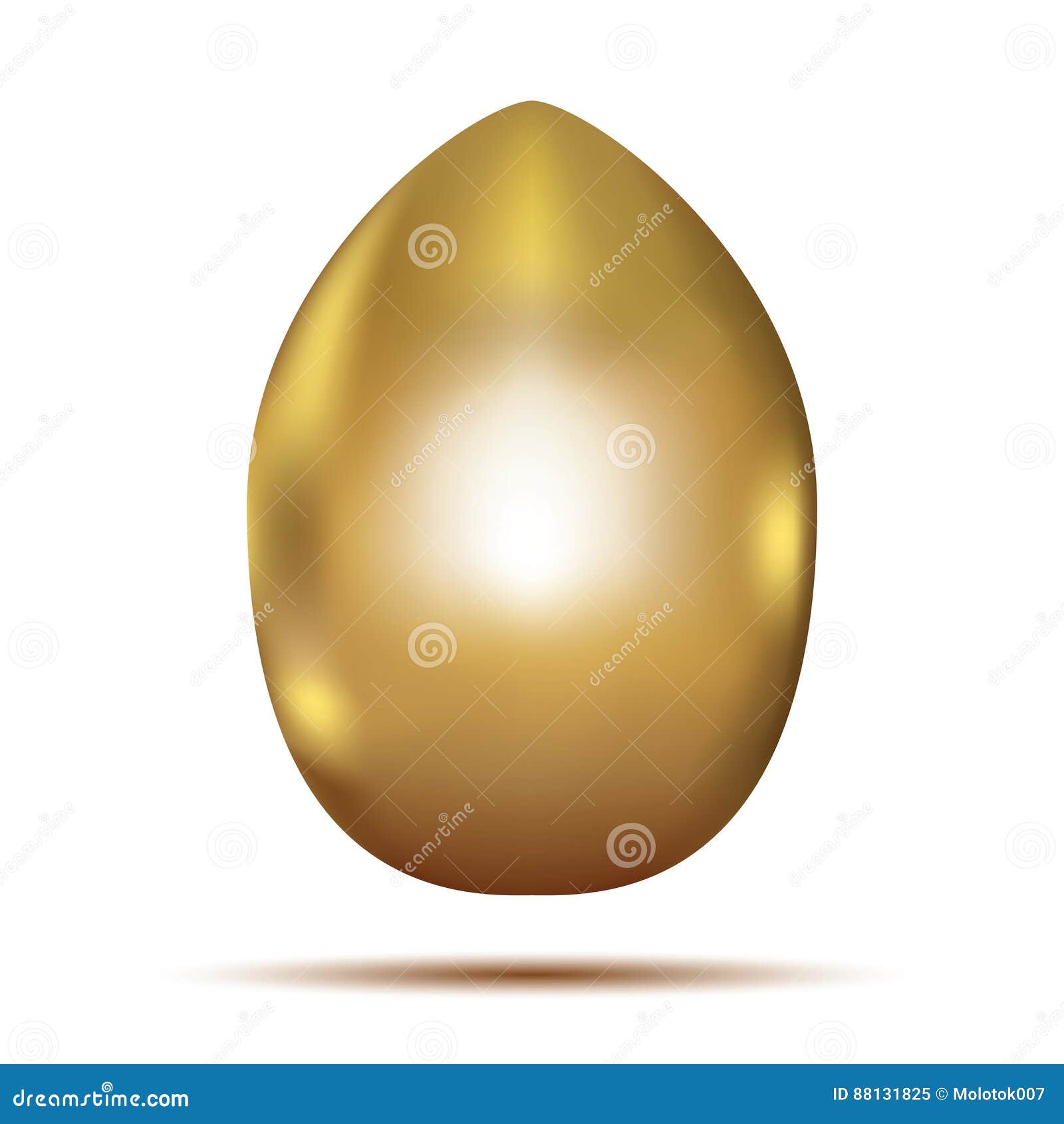 Golden Egg on White Background. Stock Vector - Illustration of symbol ...