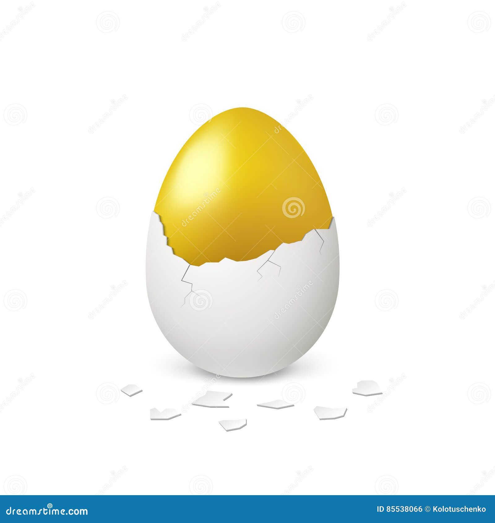 Egg With White Eggshell And Nice Shadow Isolated On Colorful ...