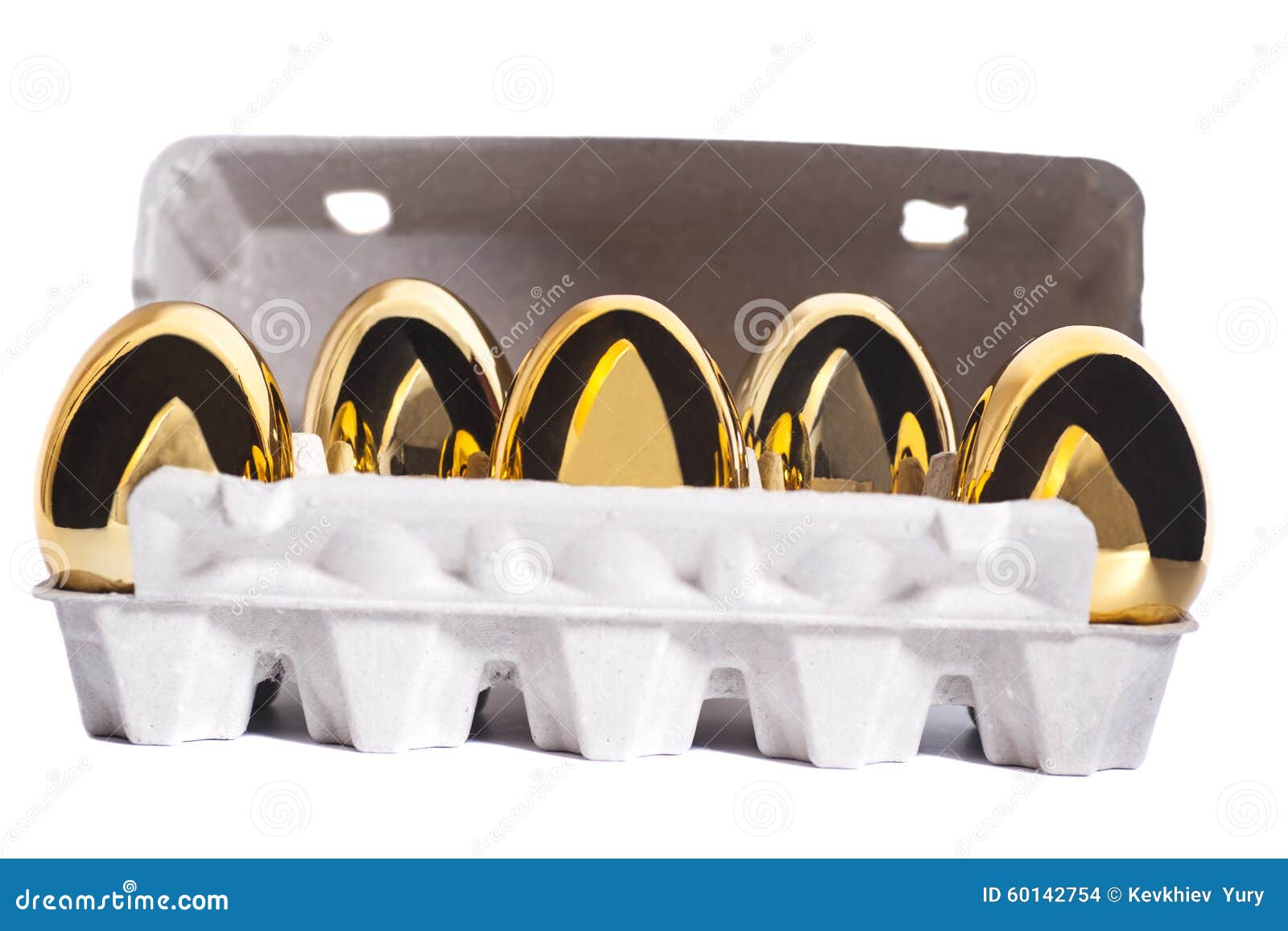 Golden eggs in box stock photo. Image of nest, white - 60142754