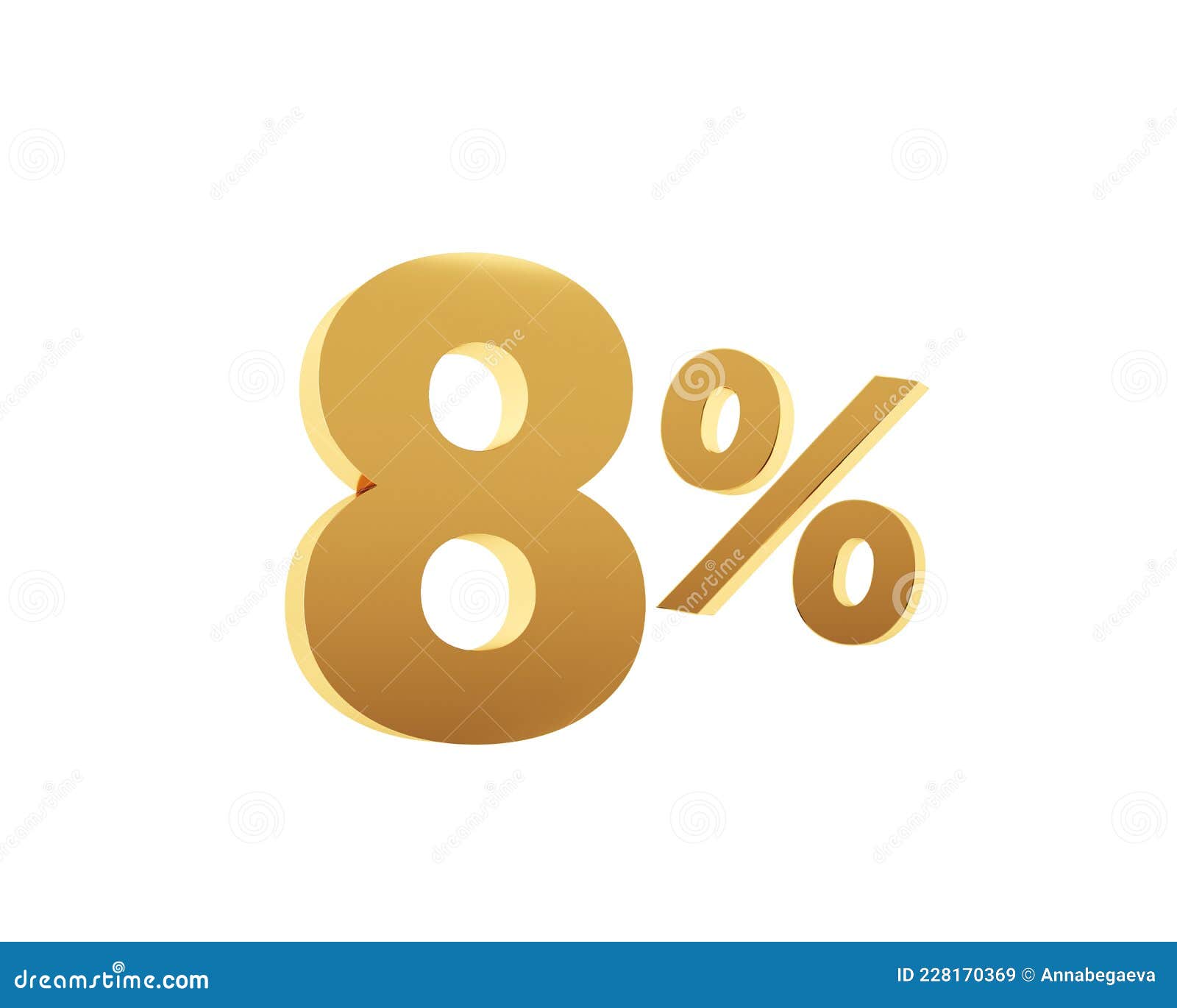 Golden Eight Hundred Dollar Sign Isolated On White Background, 800 ...