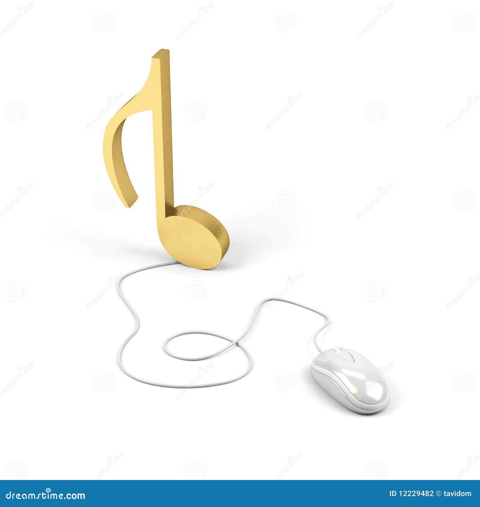 Golden Eighth Note. Royalty-Free Stock Image | CartoonDealer.com #11803540