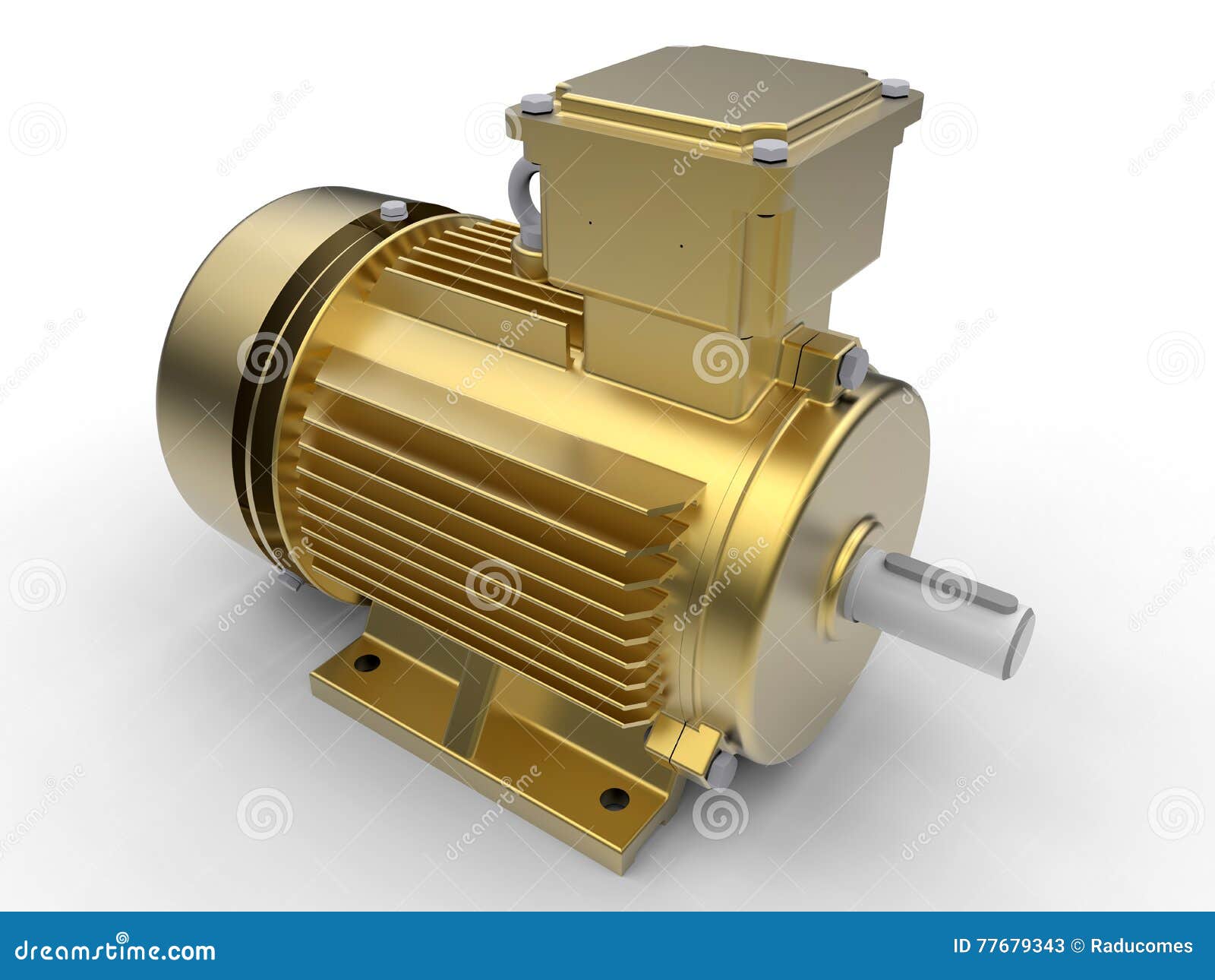 Electric Engine Showing Rotor Stator Winding Power Generation Concept ...