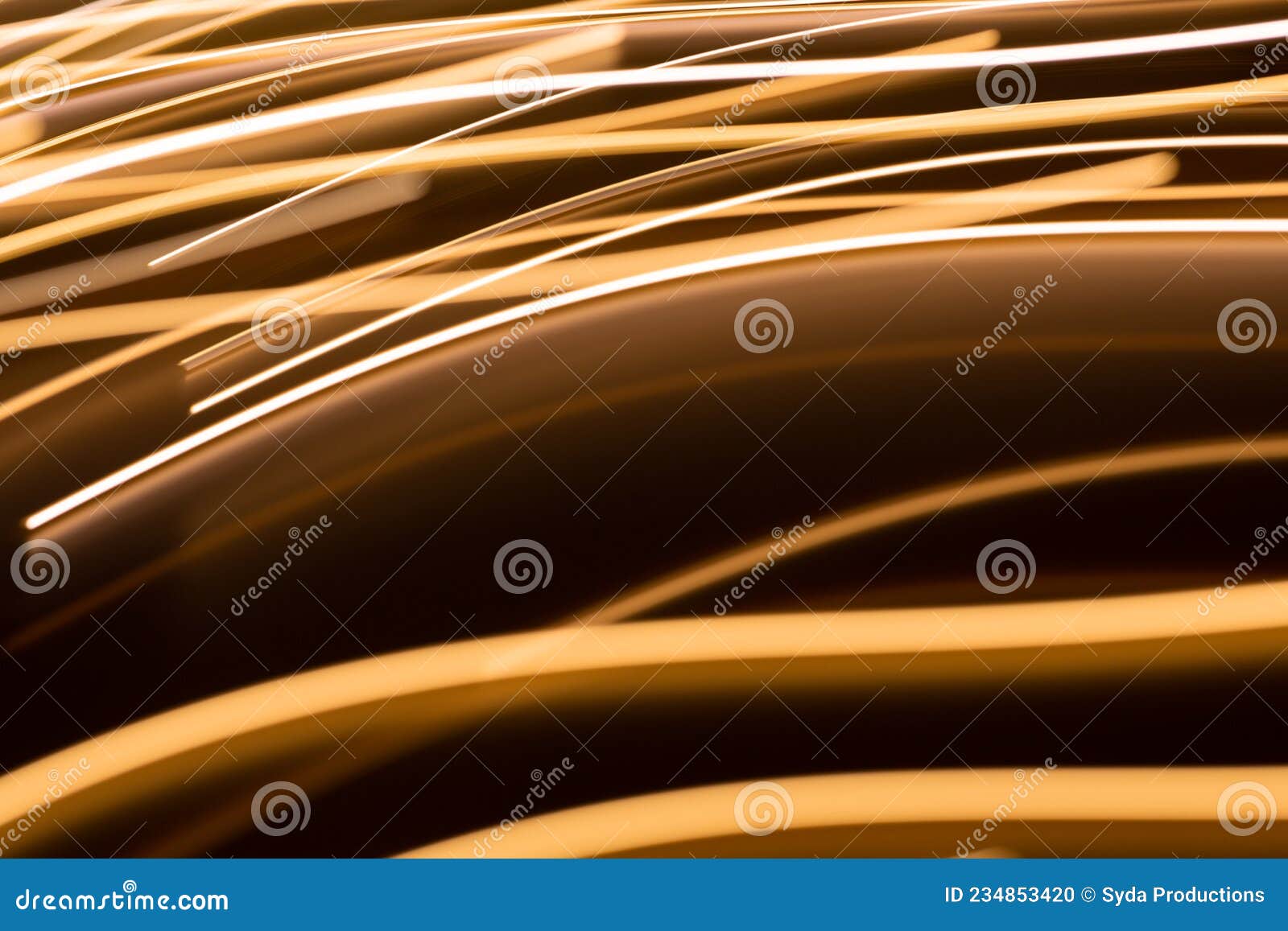 Golden Electric Light Effect on Dark Background Stock Photo - Image of ...