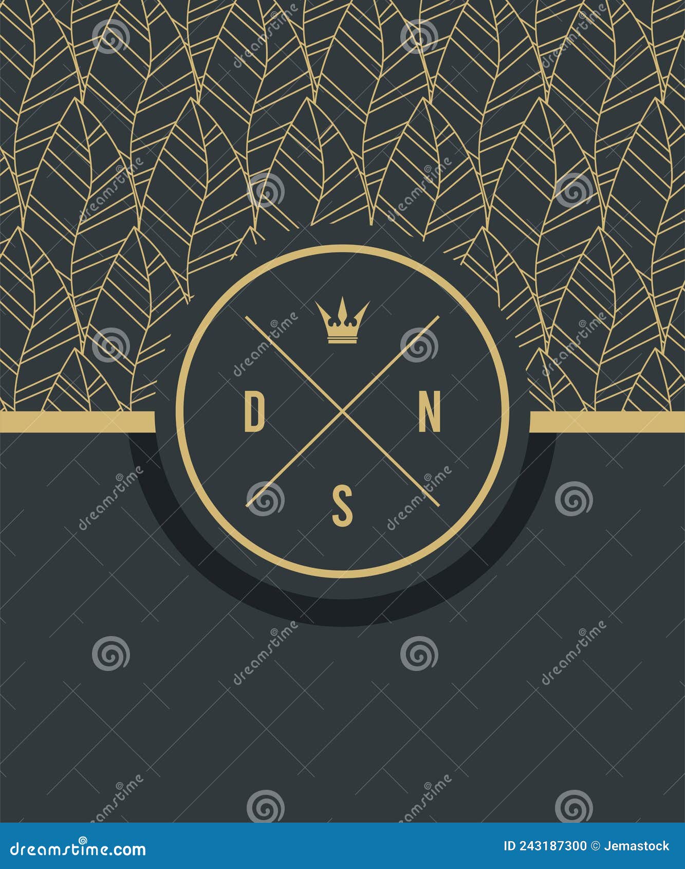 Golden Elegant Circular Emblem Stock Vector - Illustration of design ...