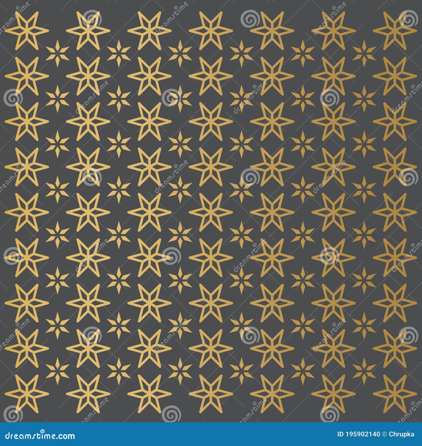 Golden Elegant Star Shape Pattern Stock Vector - Illustration of ...