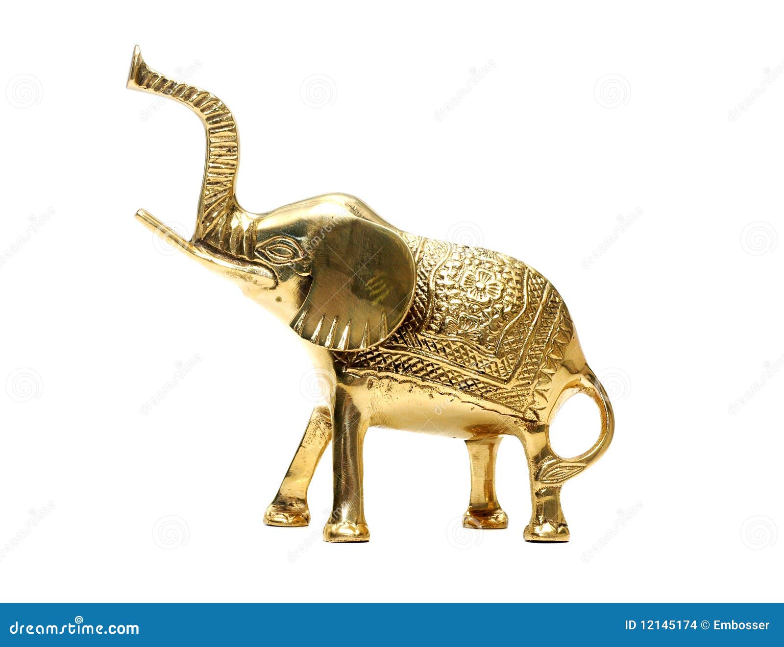 Golden elephant stock photo. Image of head, asian, elephant - 12145174