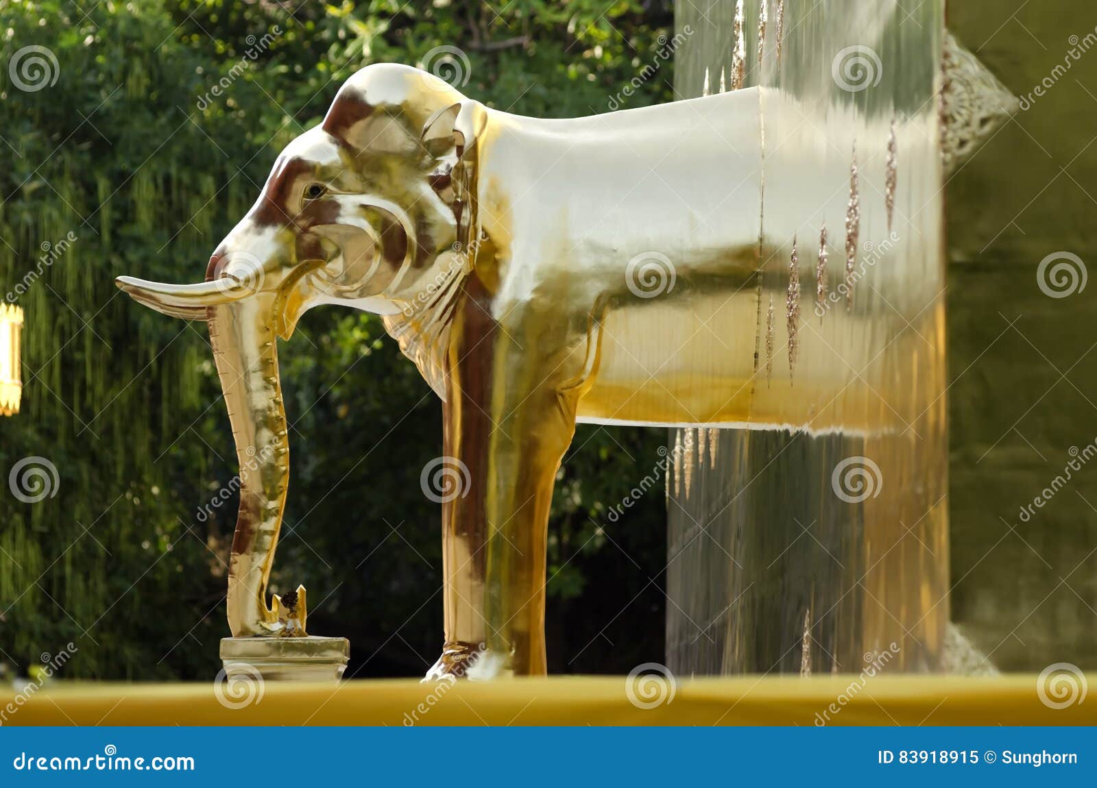 Golden elephant stock image. Image of brass, decoration - 83918915
