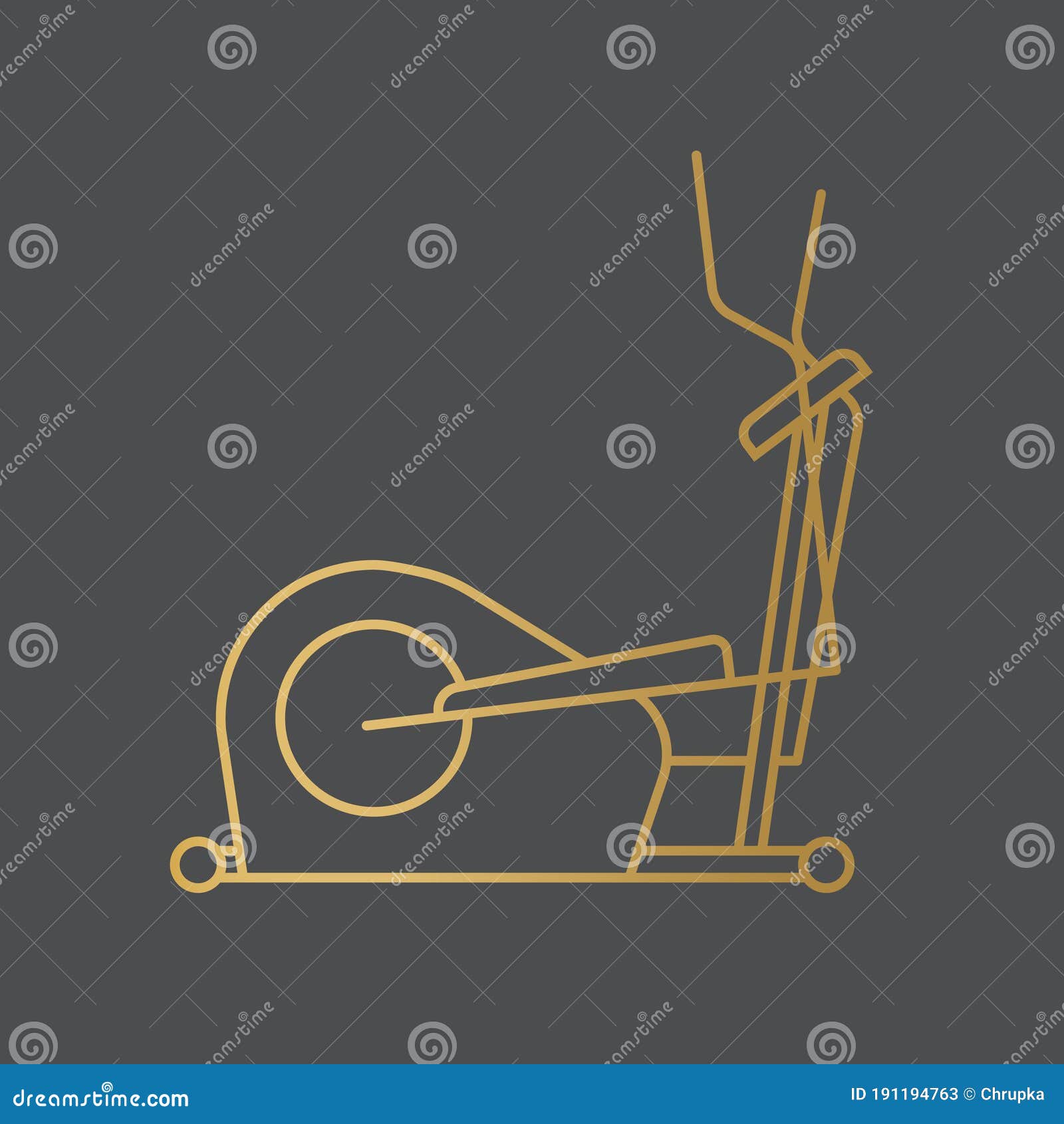 Golden Elliptical, Cross Trainer Icon Stock Vector - Illustration of ...