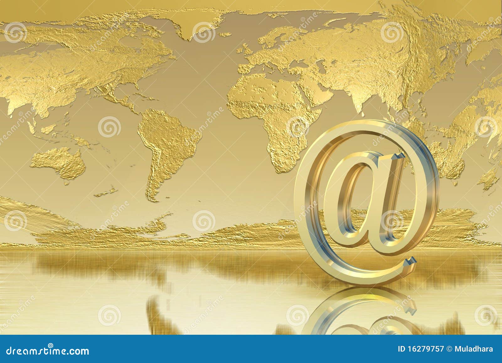 Golden Email stock illustration. Illustration of dollar - 16279757