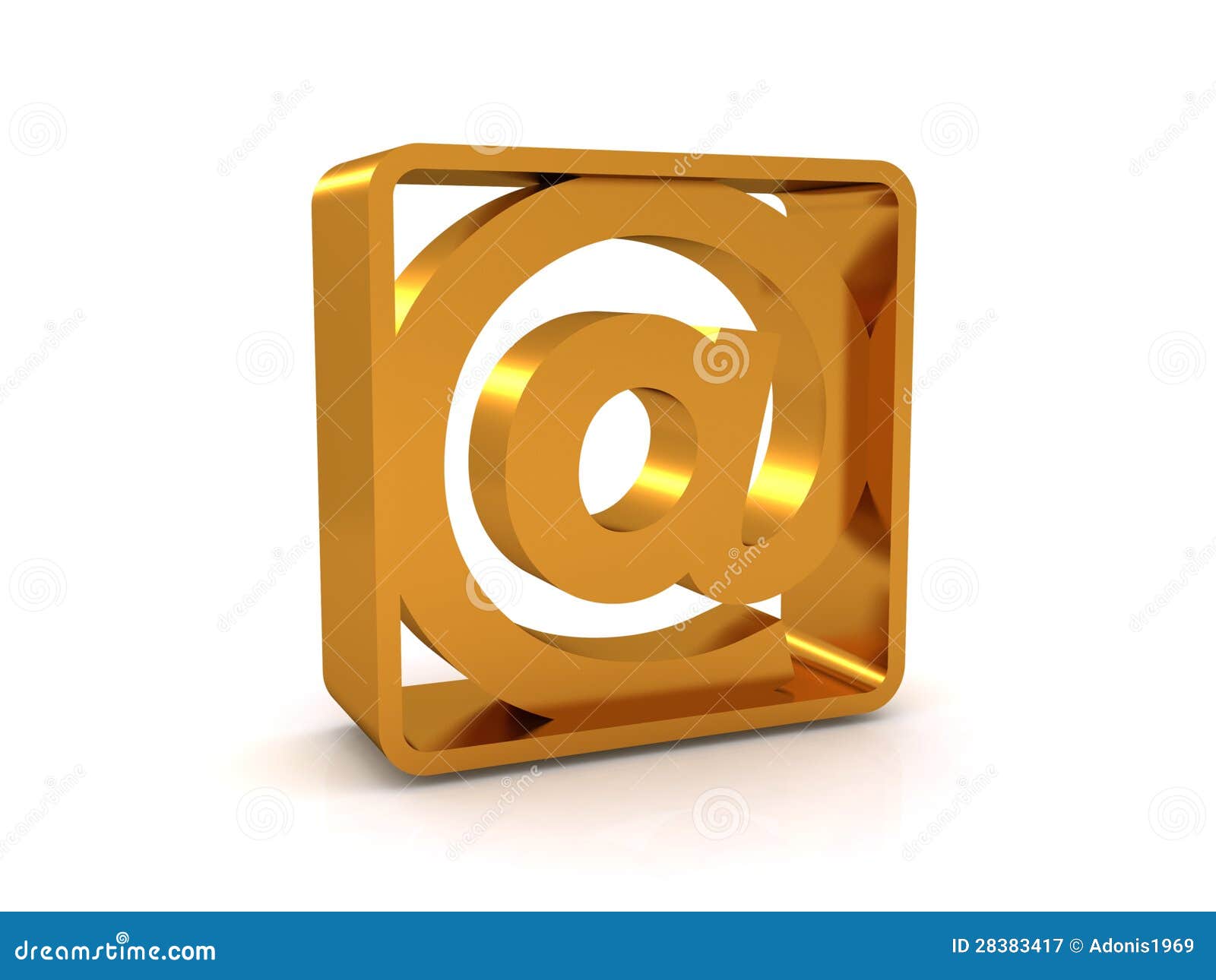 Golden Email at sign stock illustration. Illustration of illustration ...