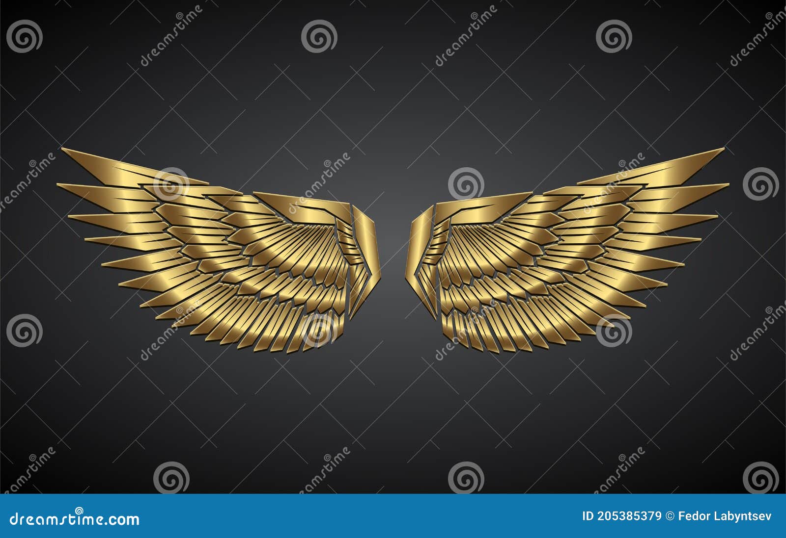 Bird Wings. Set Of Template Birds Arms. Vector Sign For Tattoos, Logos ...