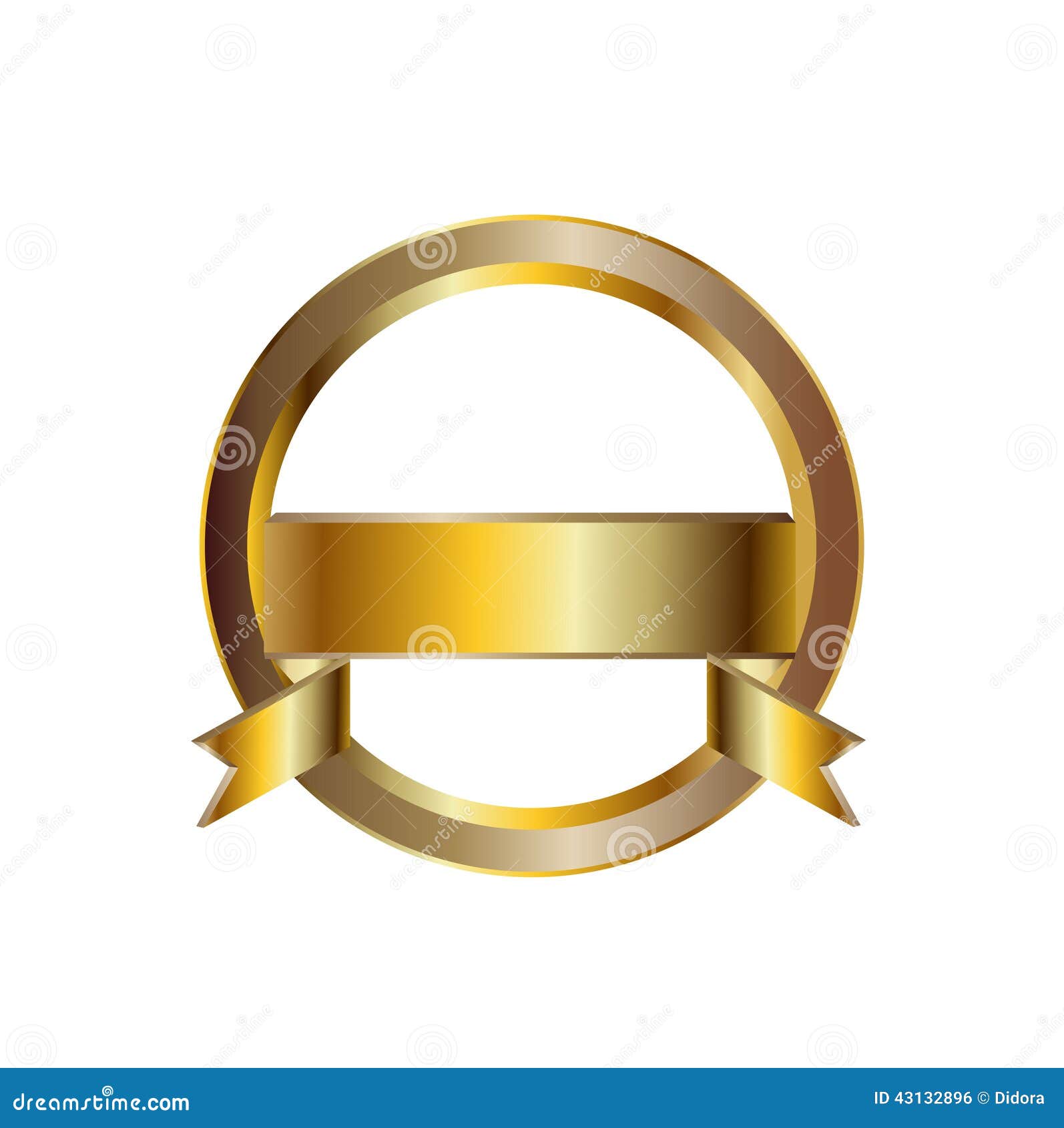 Golden Emblem Circle Shaped Isolated Stock Vector - Illustration of ...