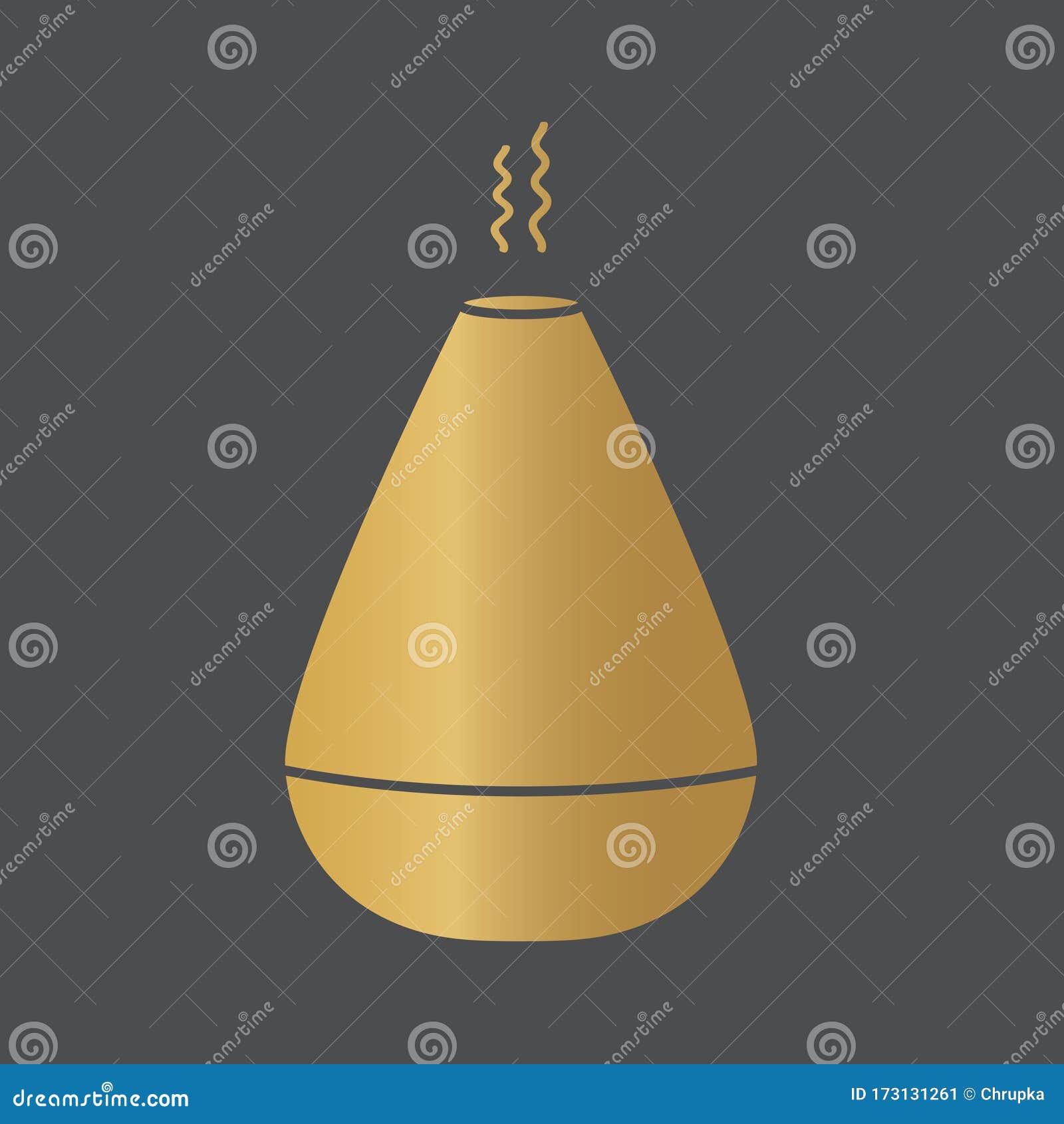 Golden Essential Oil Diffuser Icon Stock Vector - Illustration of ...