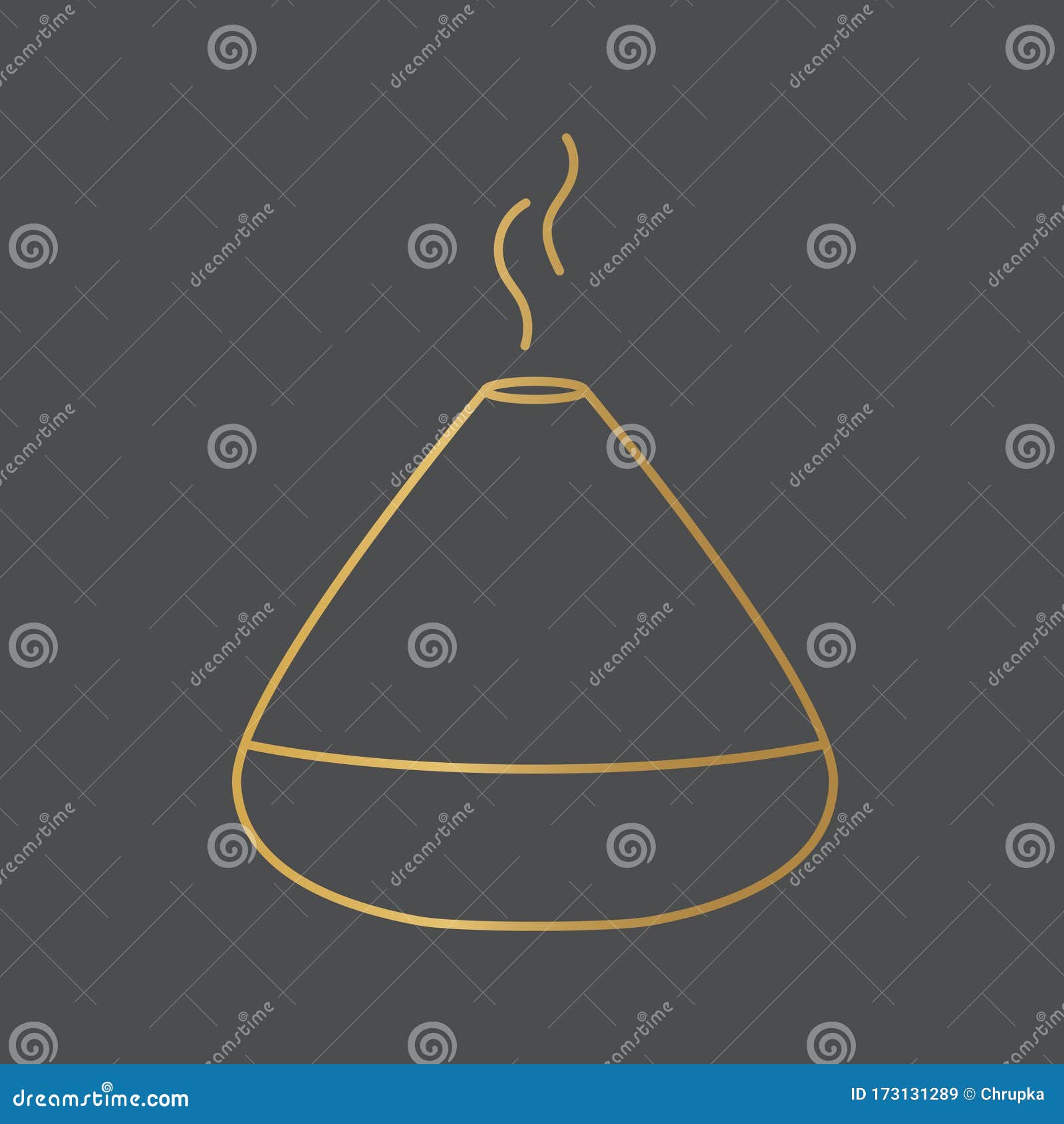 Golden Essential Oil Diffuser Icon Stock Vector - Illustration of ...