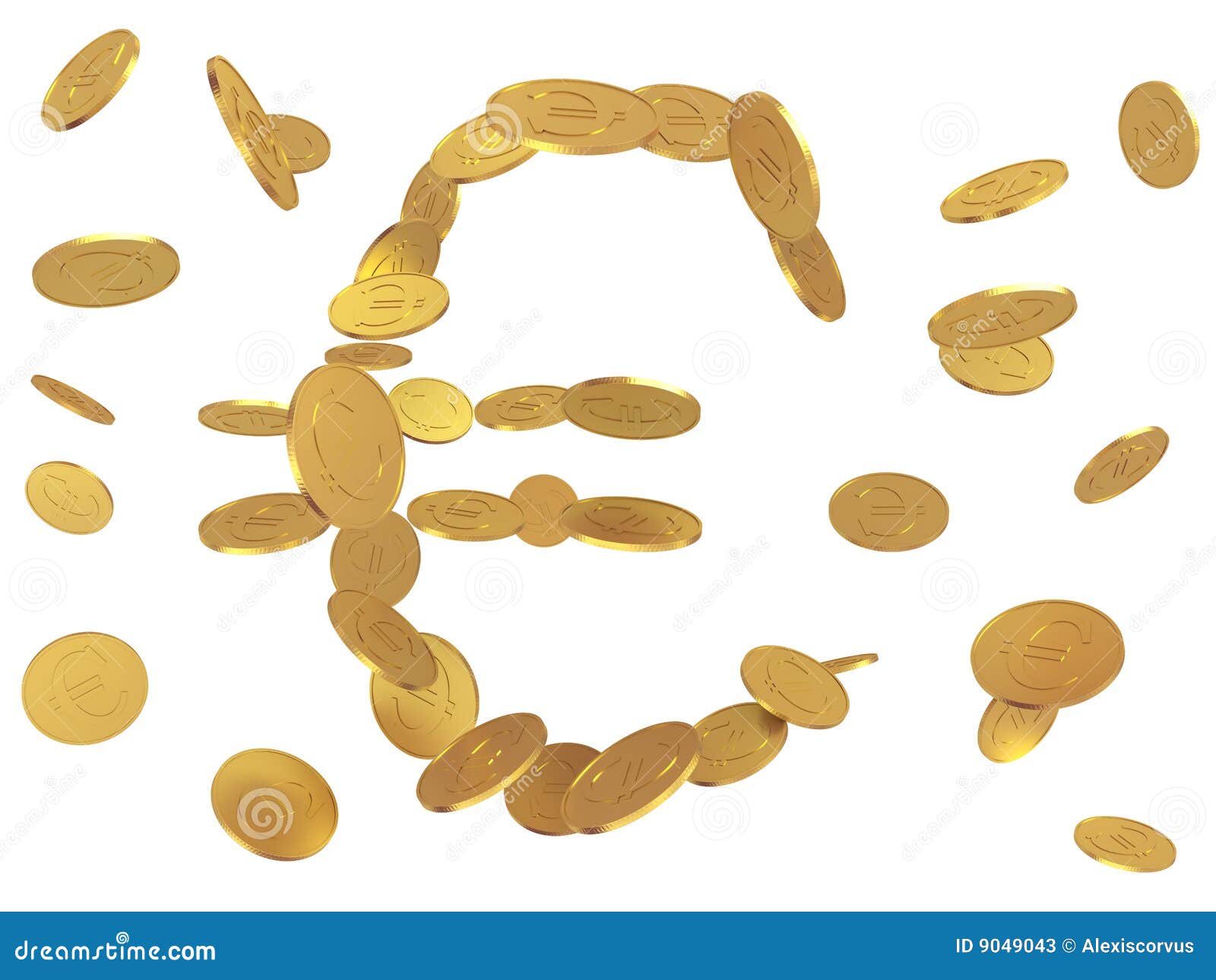 Golden euro stock illustration. Illustration of gold, exchange - 9049043