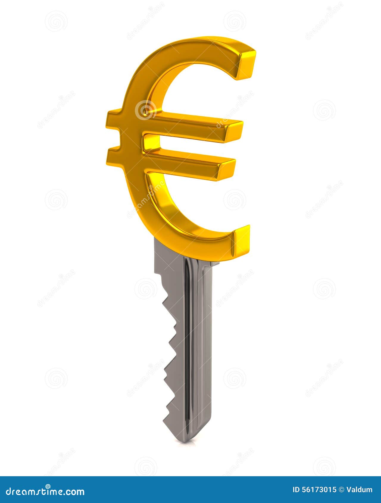 Golden Euro key stock illustration. Illustration of luck - 56173015