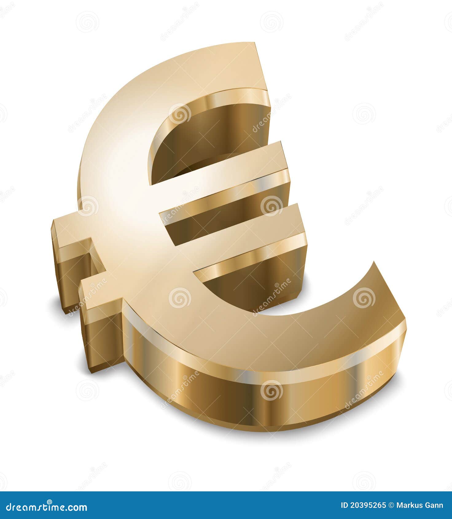 Golden Euro sign stock vector. Illustration of metal - 20395265