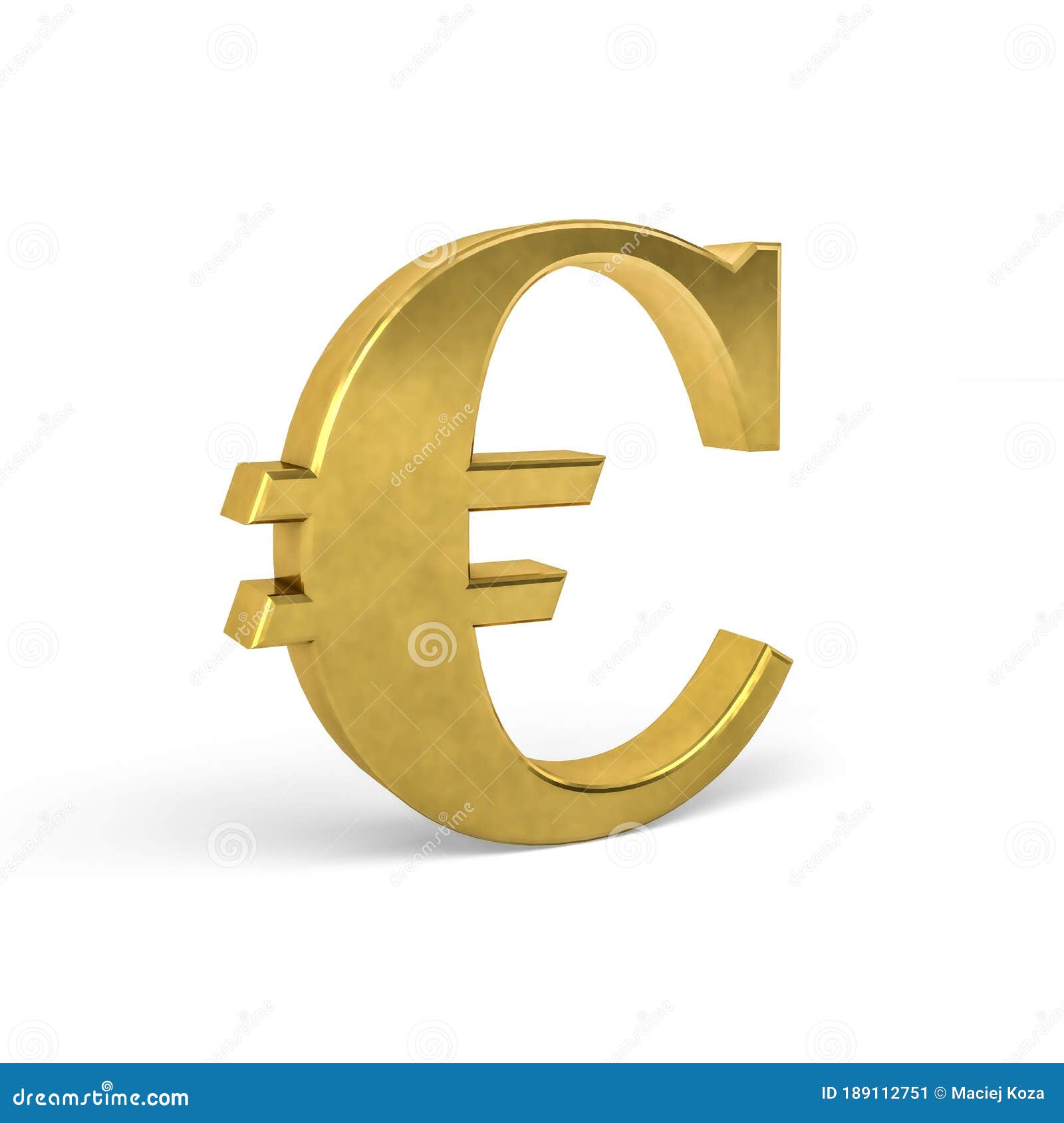 Golden Euro Sign - 3d Render Stock Illustration - Illustration of ...