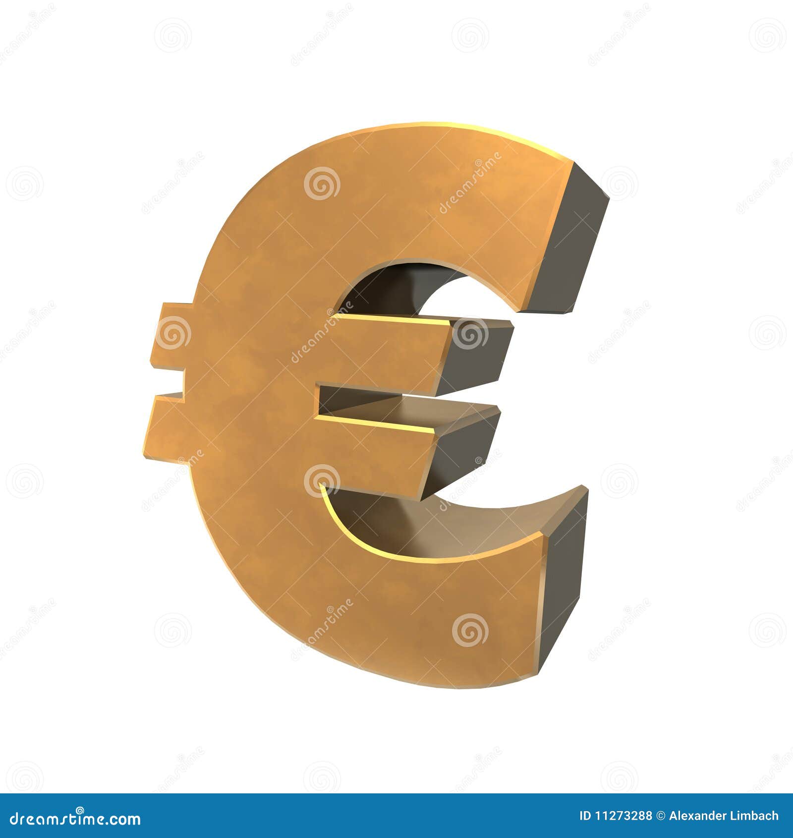 Golden Euro Symbol 3D stock illustration. Illustration of finance ...