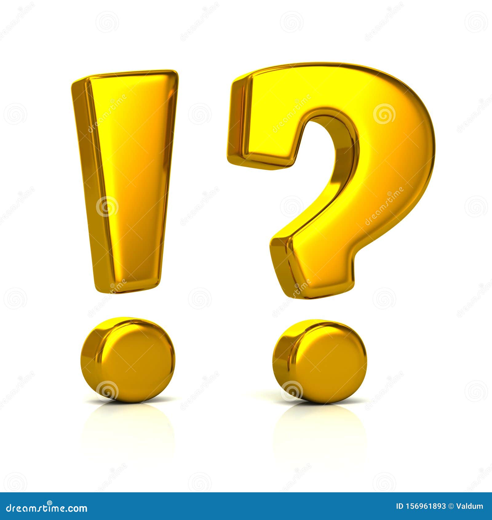 Golden Exclamation Point Coin Isolated On White Background Stock Photo ...