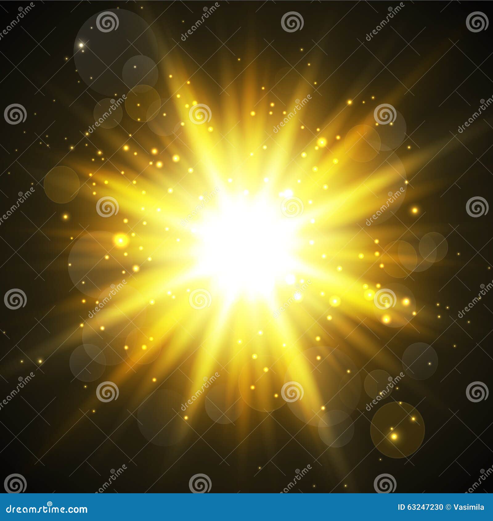 Golden explosion stock vector. Illustration of decoration - 63247230