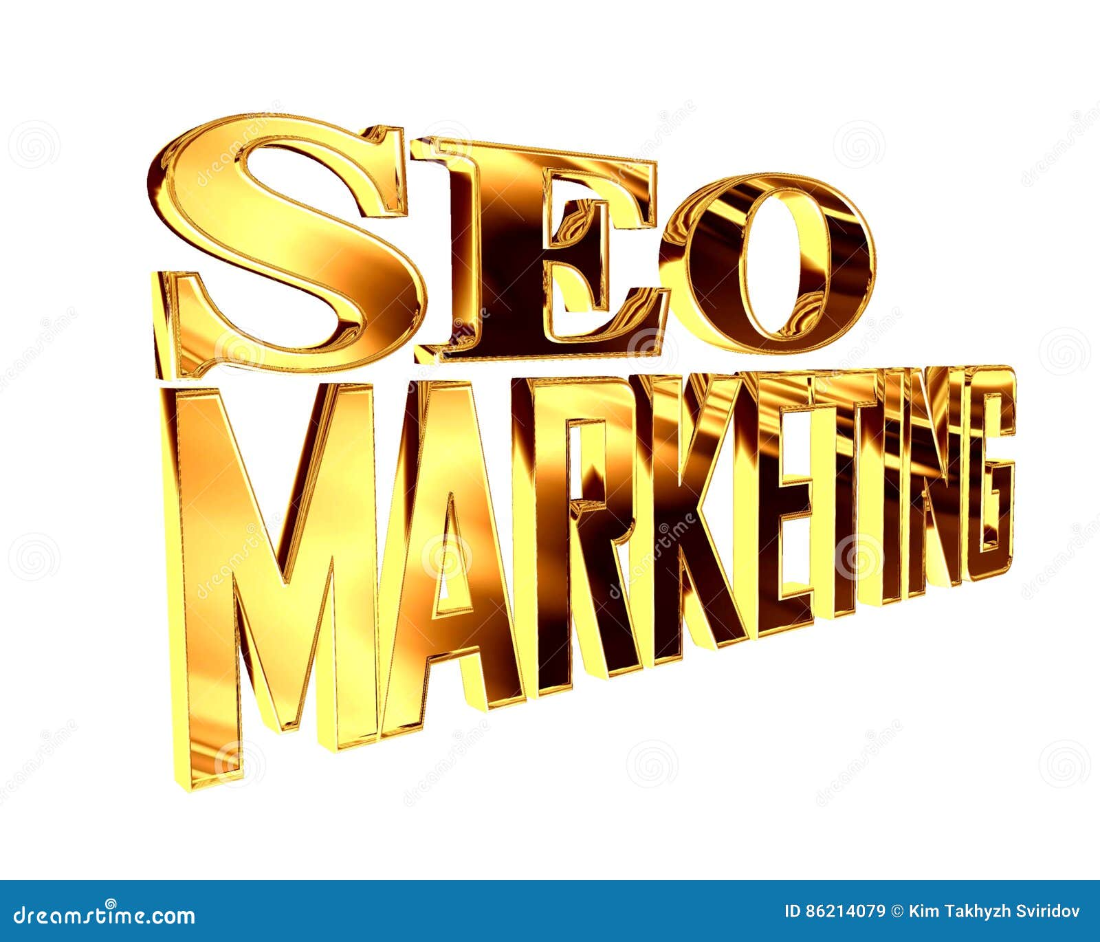 Golden Extensive Seo Marketing Text on a White Background Stock ...