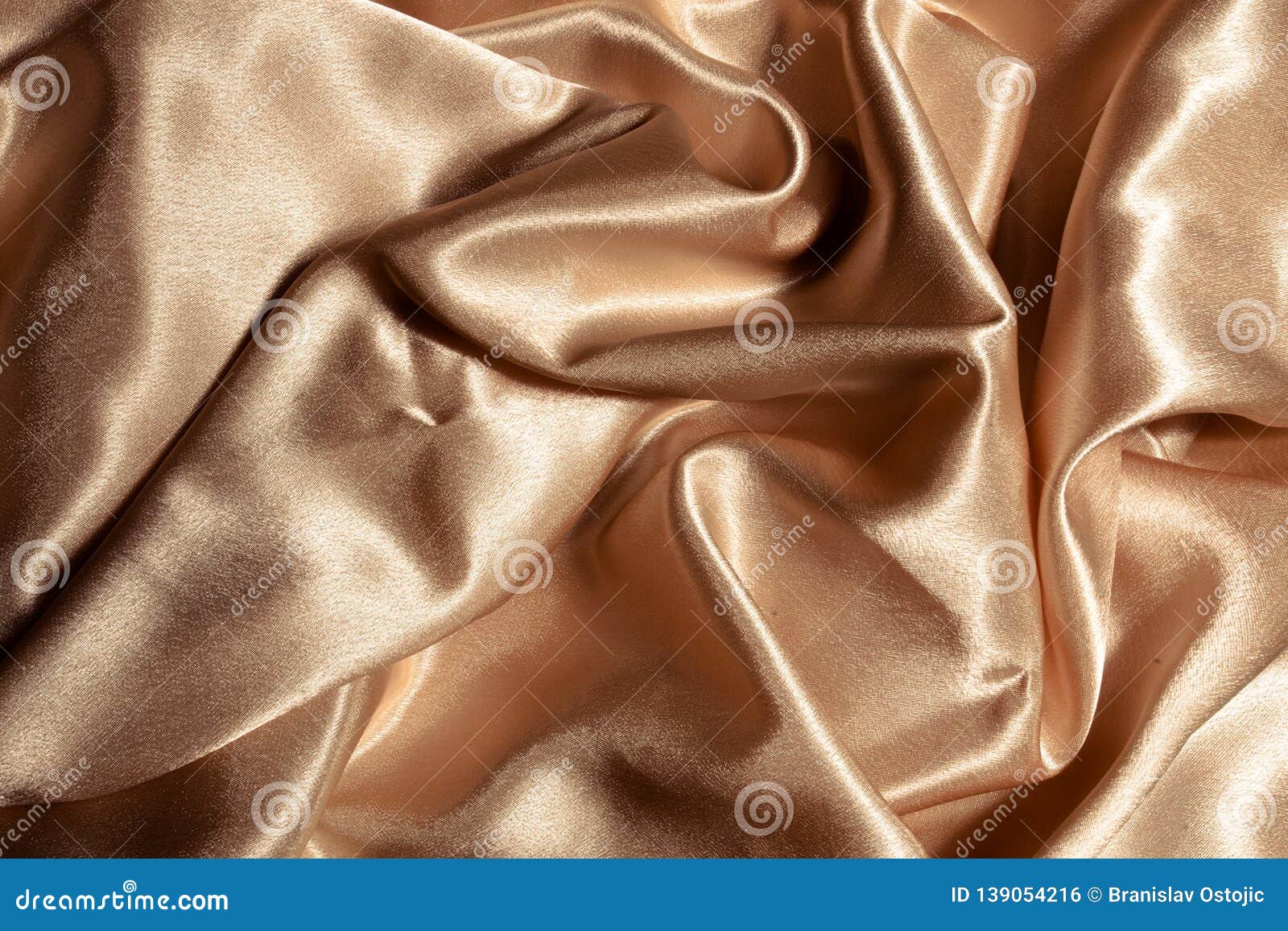Golden Fabric Satin Pattern Abstract Background Studio Shot Stock Photo ...