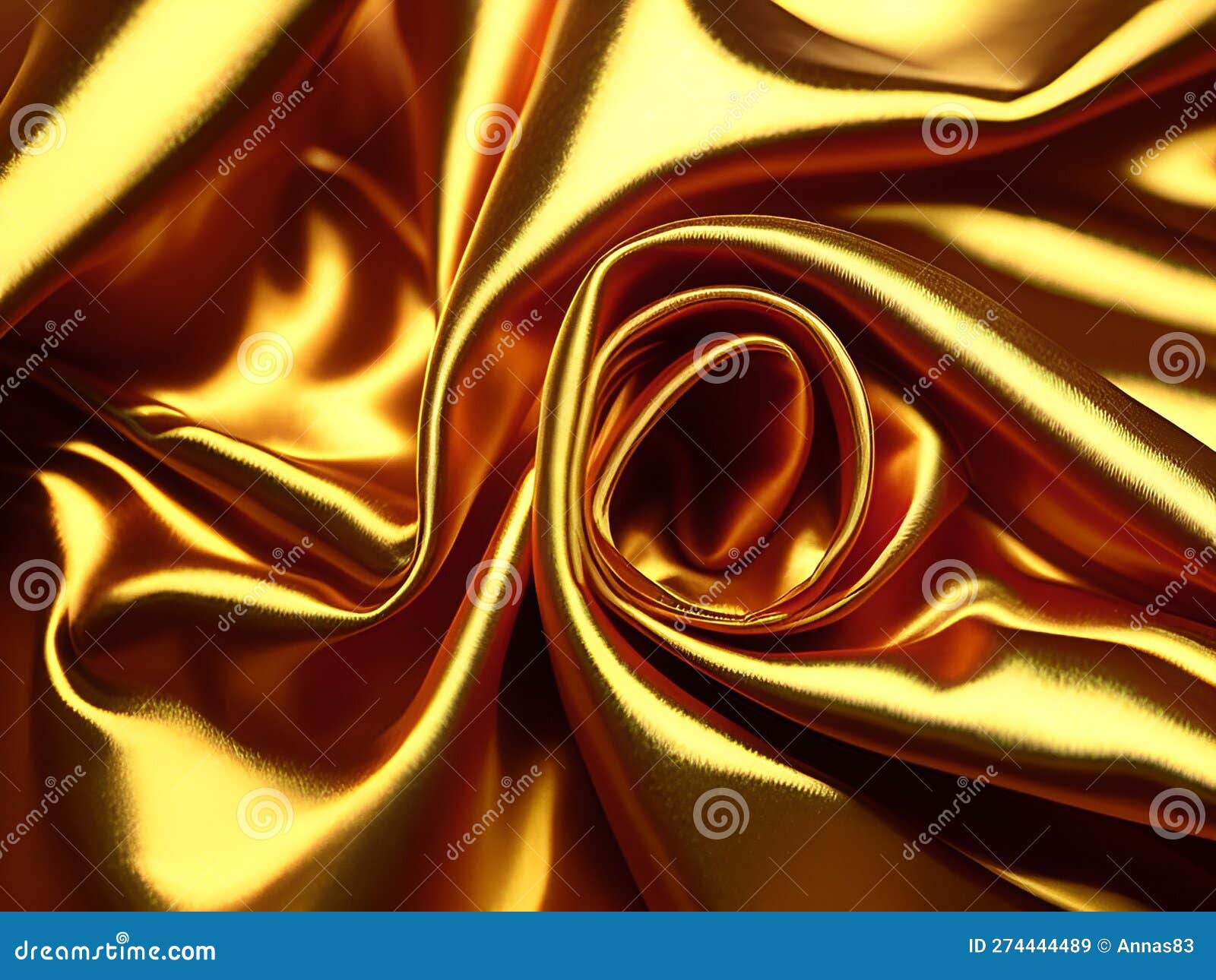 Golden Fabric Texture Isolated Close-up Stock Illustration ...