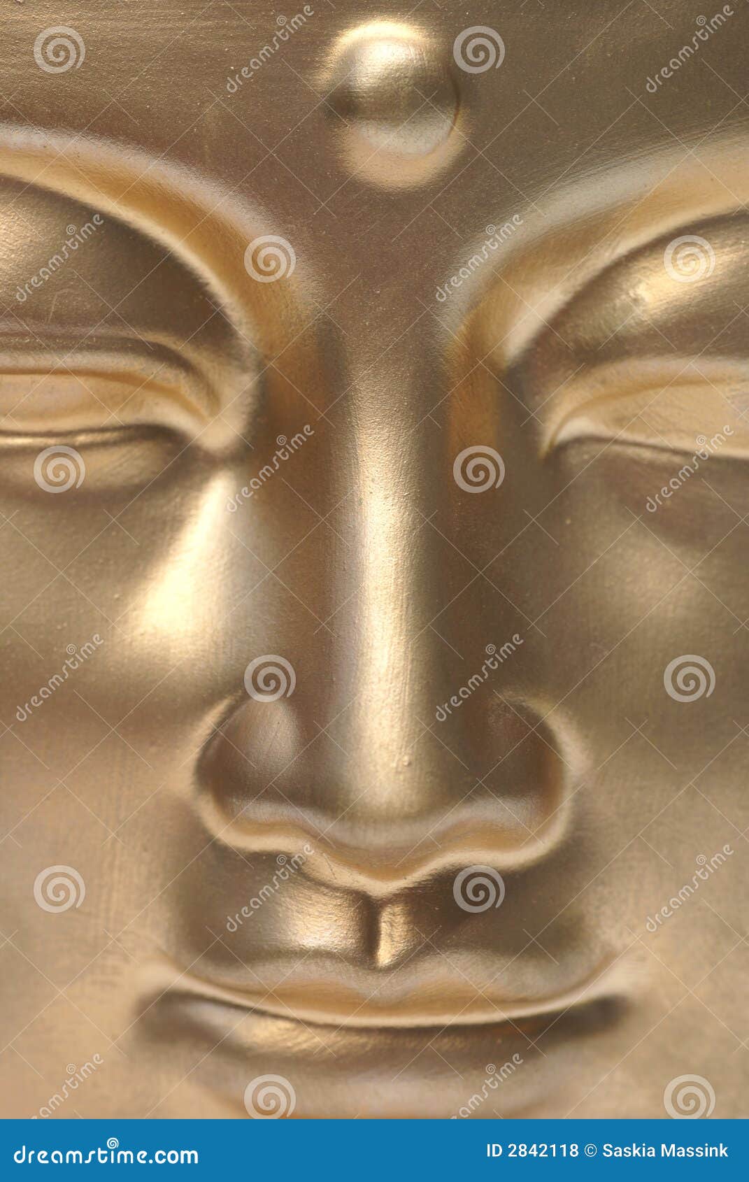 A golden face. stock photo. Image of east, peaceful, eyes - 2842118